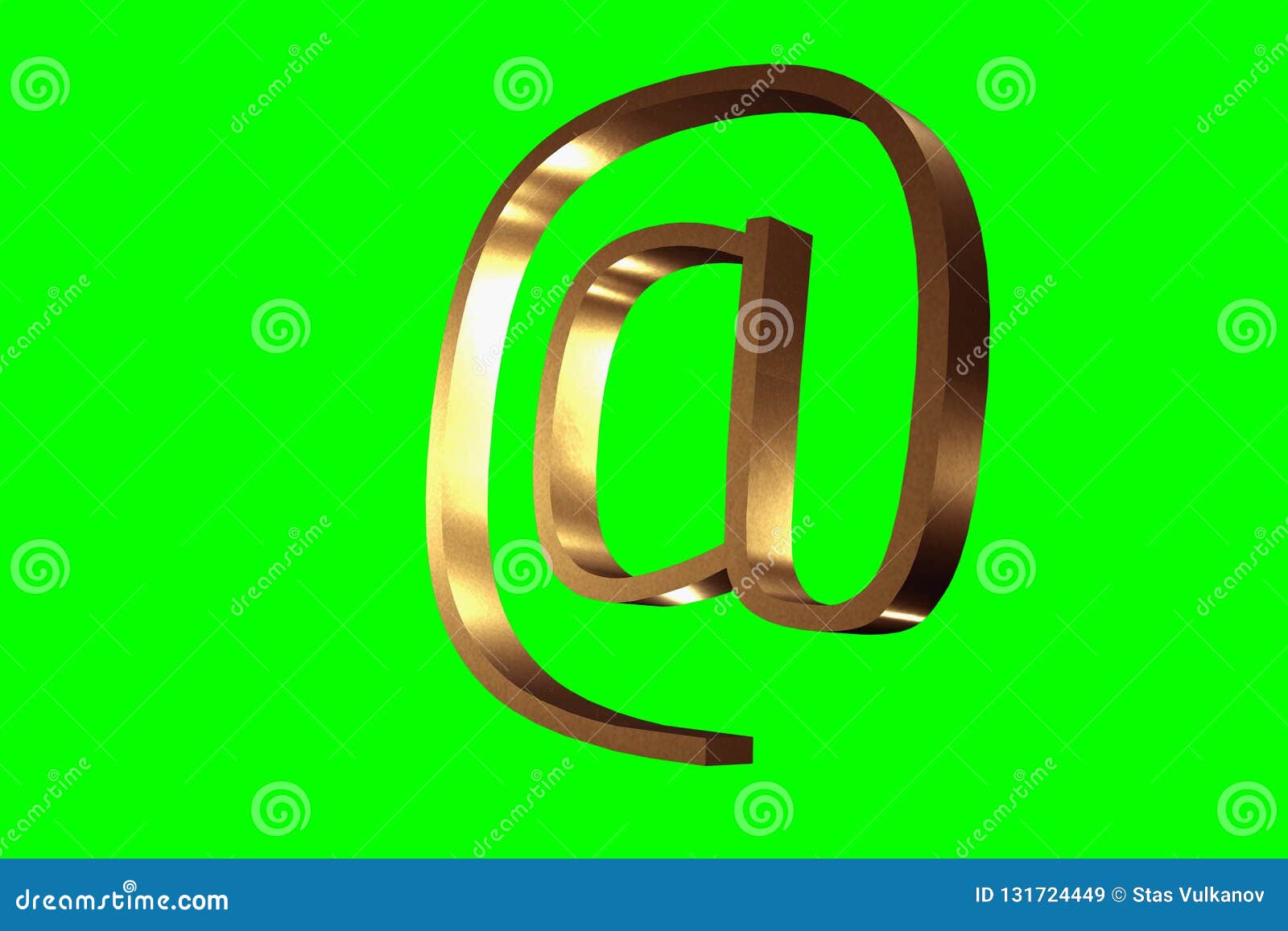Symbole D'or D'email D'isolement Sur Le Fond Vert Illustration Stock ...