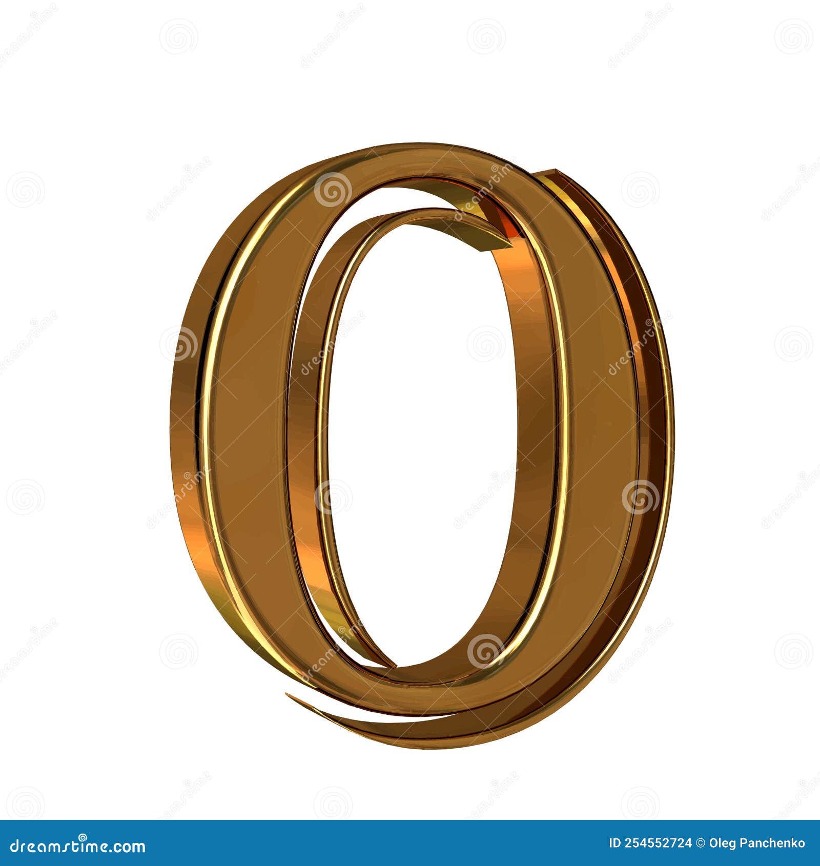 Symbole 3d en or. lettre o illustration de vecteur. Illustration du ... Symbole 3d en or. lettre o illustration de vecteur. Illustration du ...