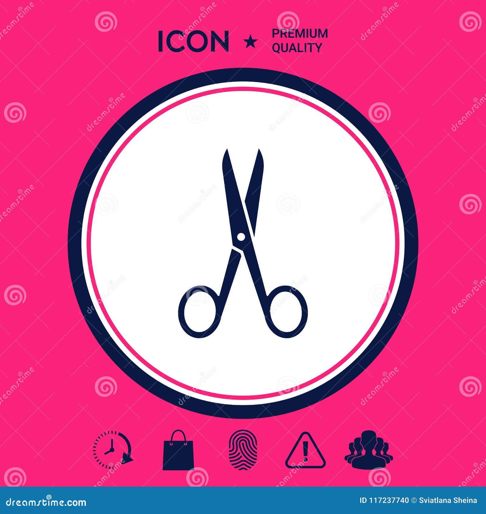 Symbole d'icône de ciseaux illustration de vecteur. Illustration du ...