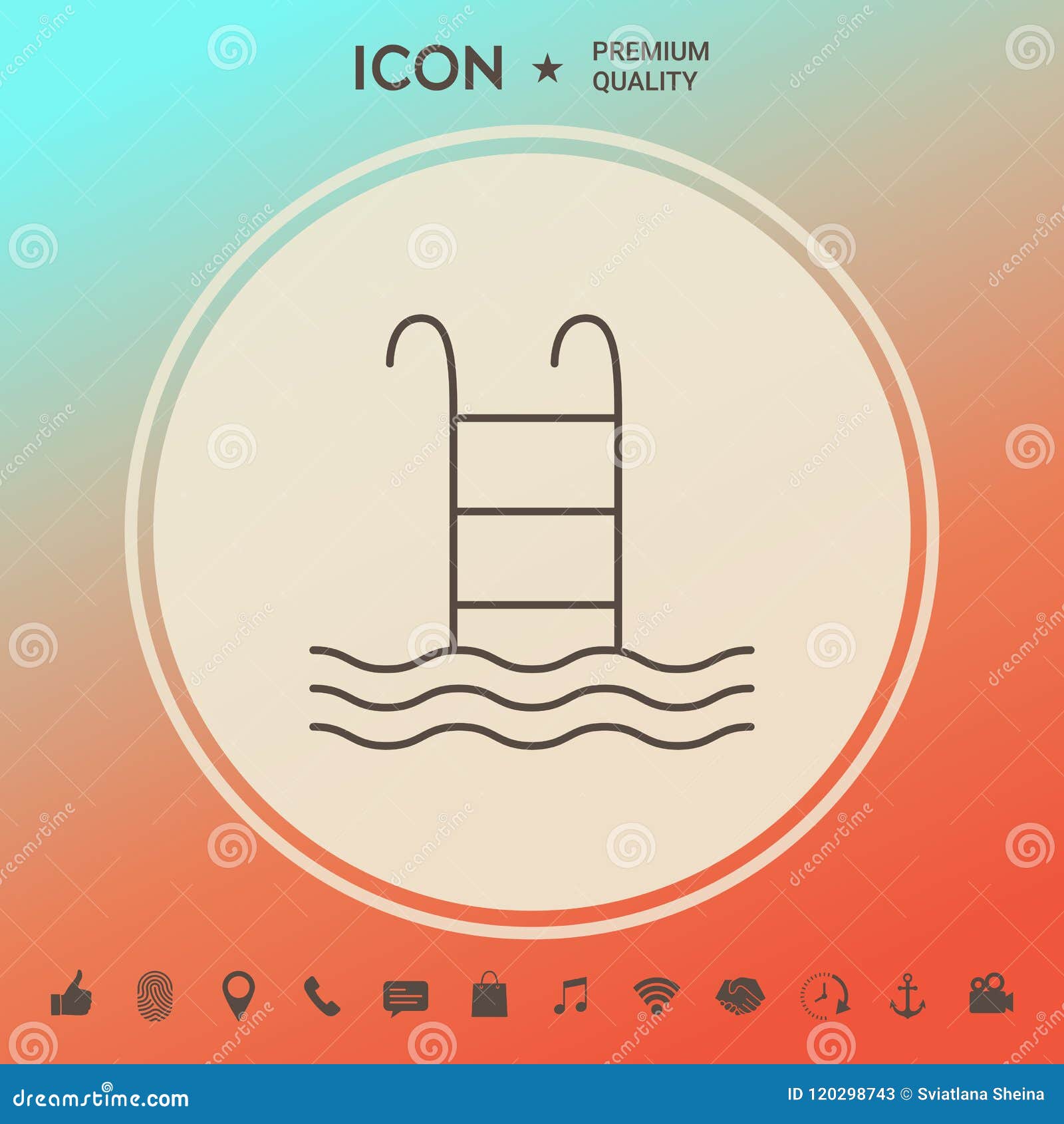 Symbole d'icône de piscine illustration de vecteur. Illustration du ...