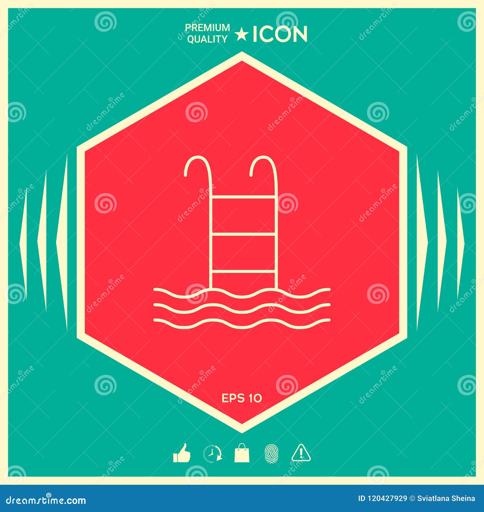 Symbole d'icône de piscine illustration de vecteur. Illustration du ...