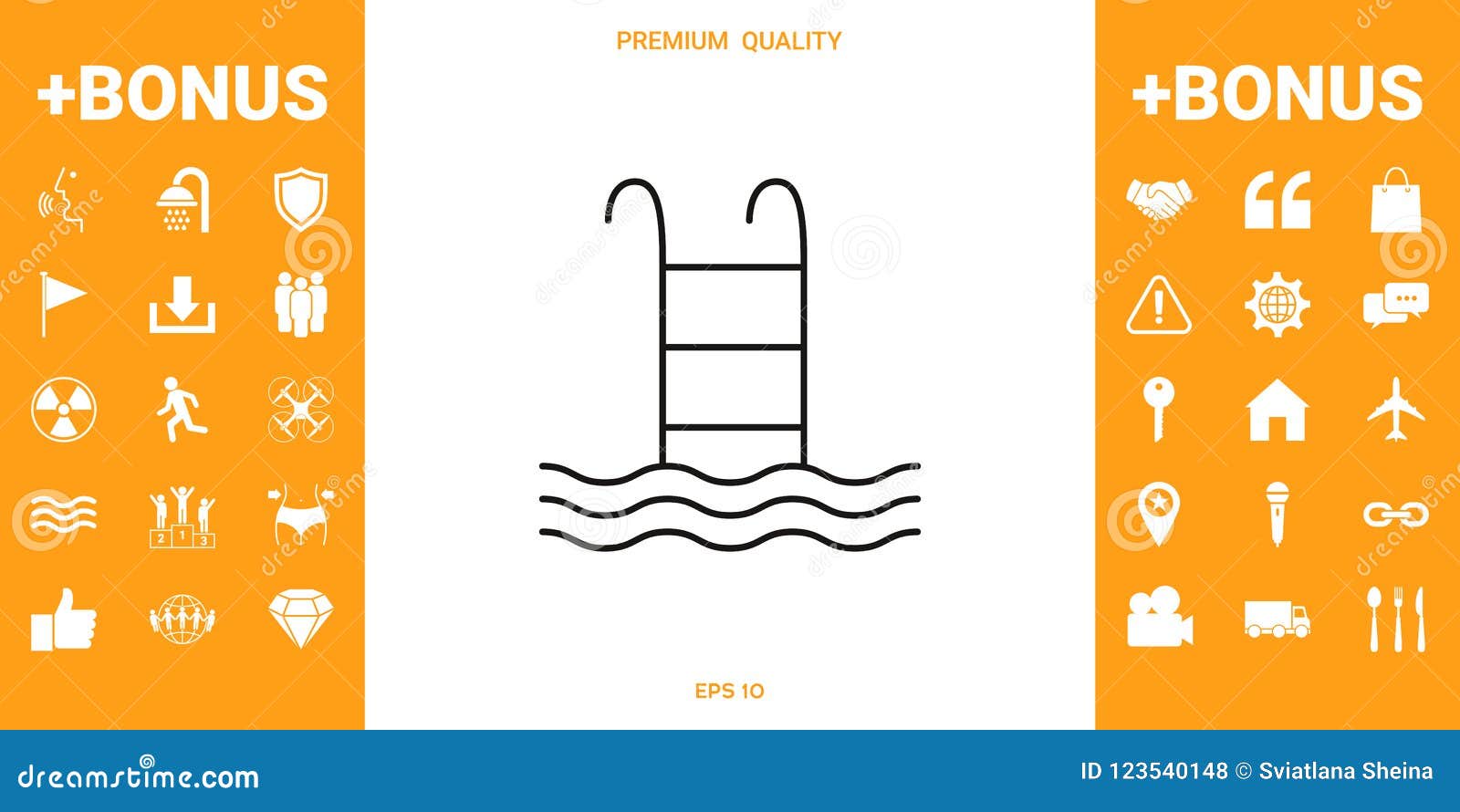 Symbole d'icône de piscine illustration de vecteur. Illustration du ...