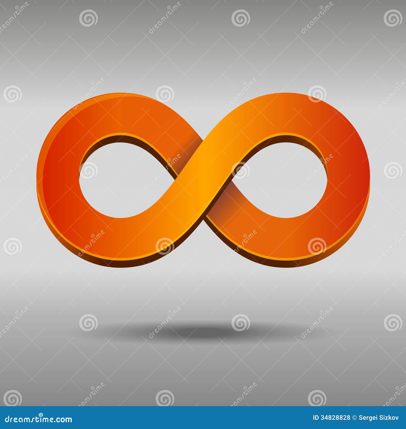 Symbole d'infini illustration de vecteur. Illustration du forme - 34828828