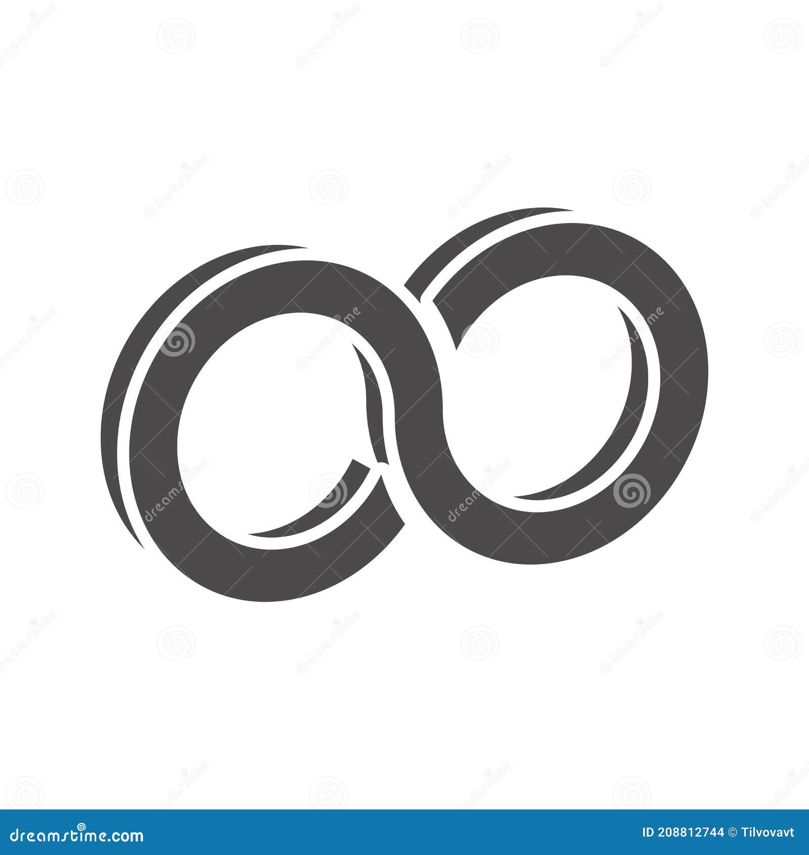 Symbole D'infini En Style Plat. Illustration de Vecteur - Illustration du emblème, endless ...