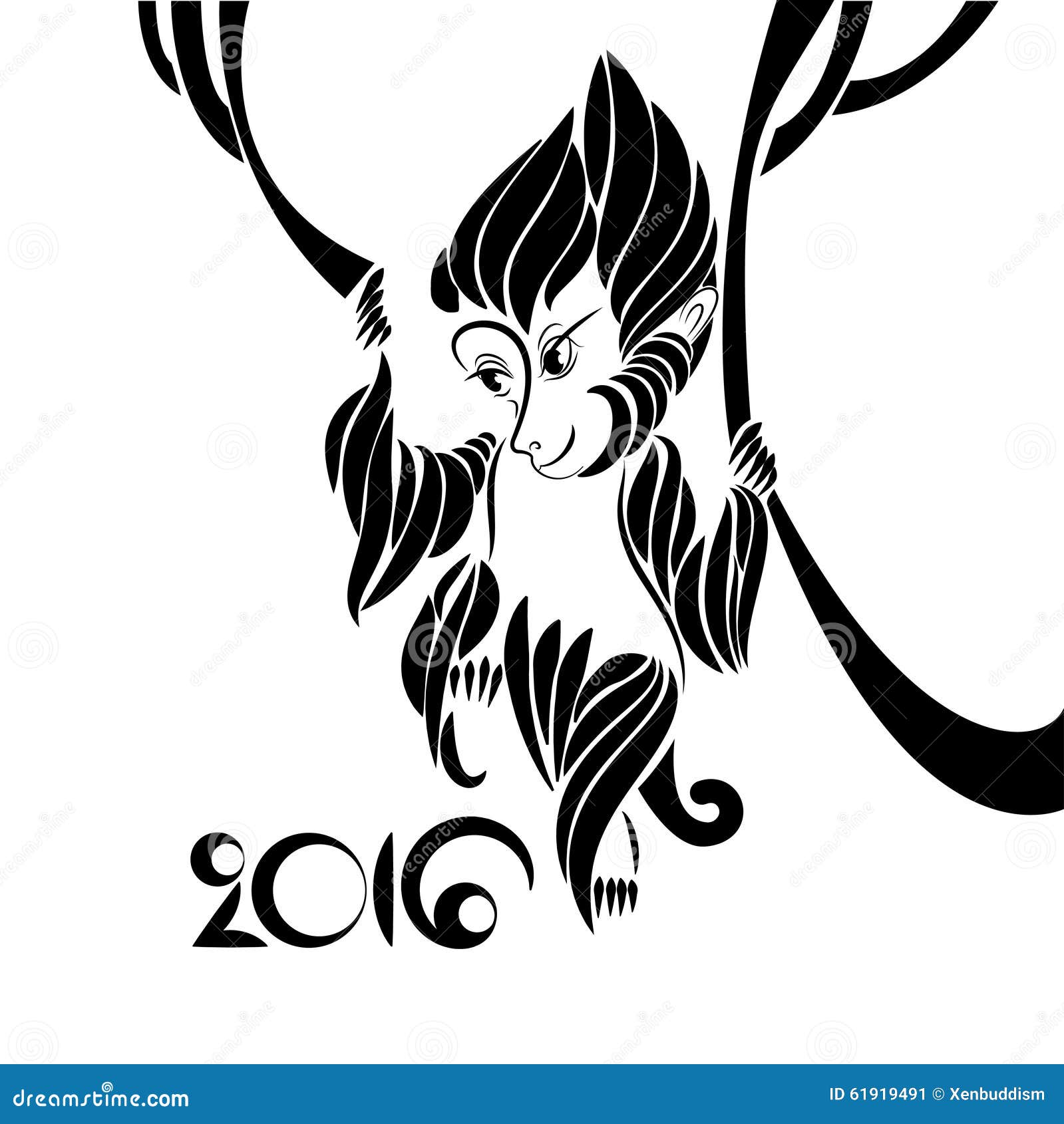 Symbole de 2016 ans illustration stock. Illustration du ethnique - 61919491