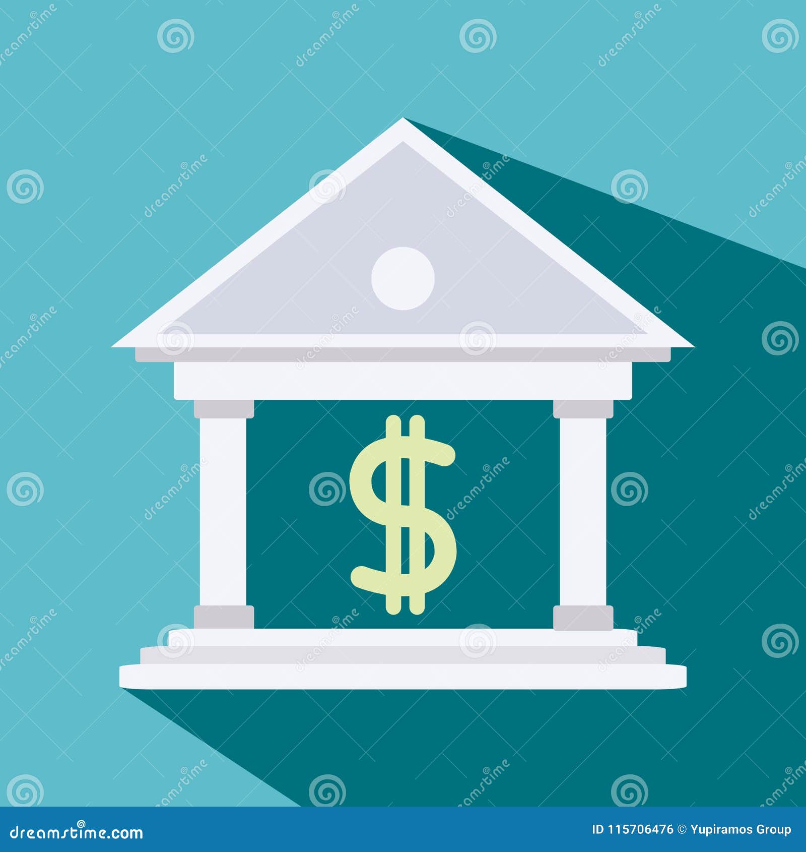 Symbole De Banque Avec L'argent Illustration de Vecteur - Illustration ...