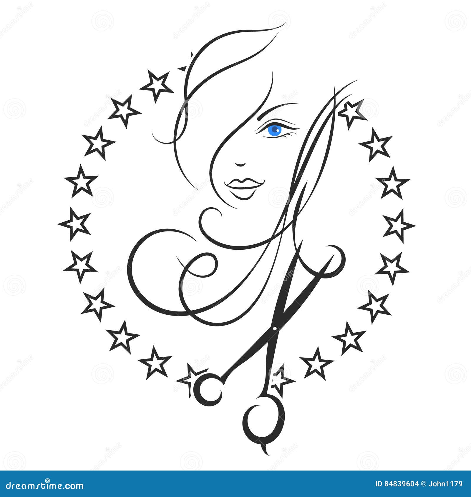 Symbole De Beauté Et De Salon De Coiffure Illustration de Vecteur ...