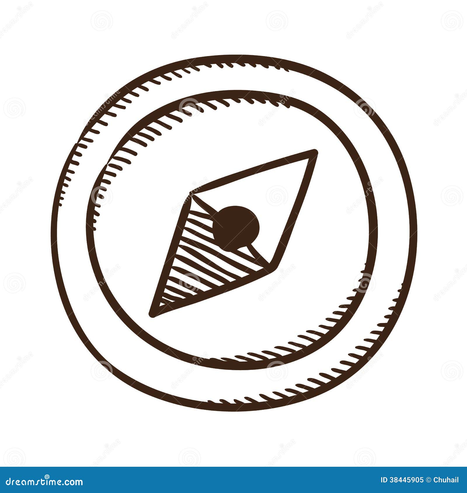 Symbole de boussole. illustration de vecteur. Illustration du ...