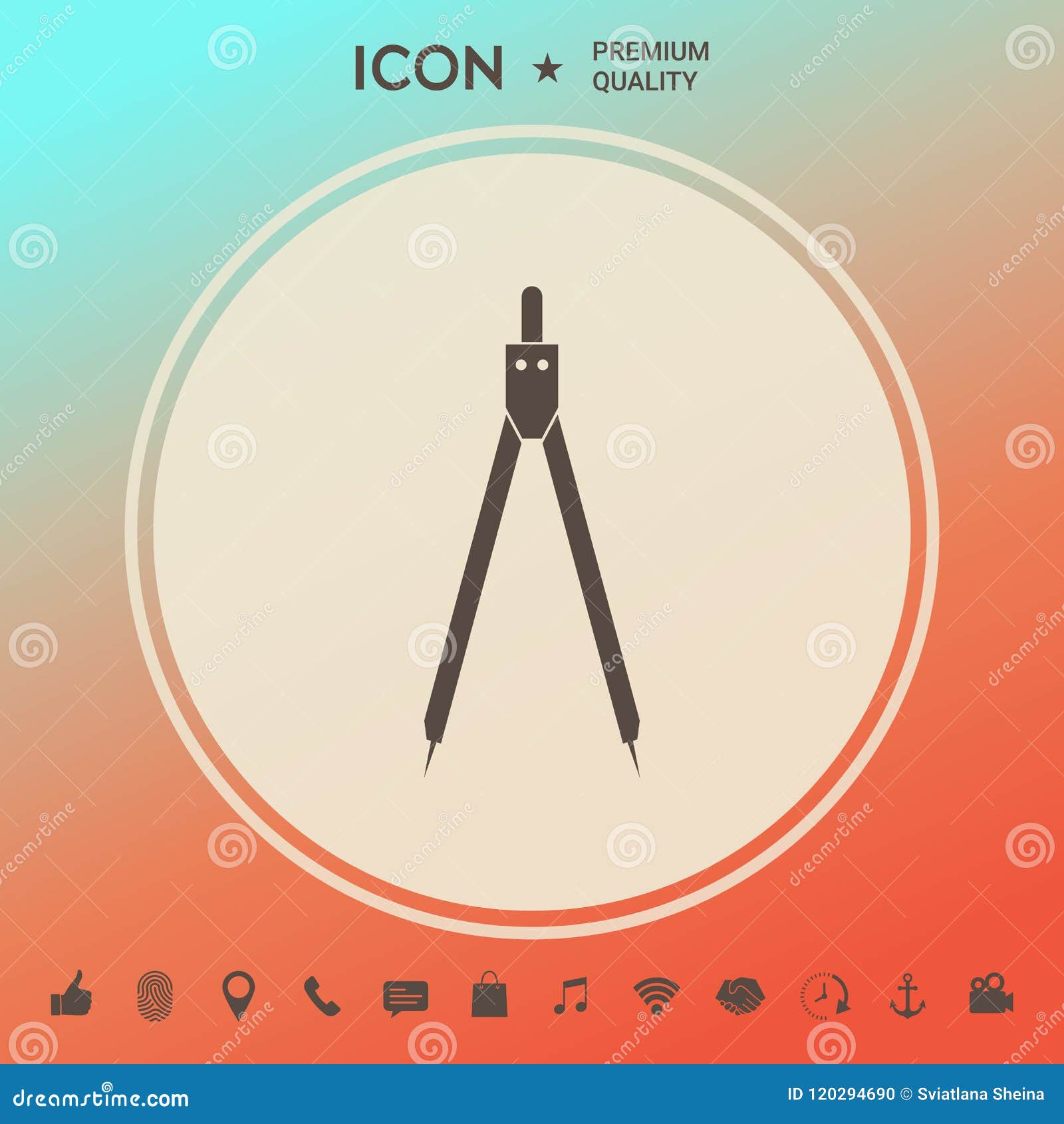 Symbole De Boussole De Dessin Illustration de Vecteur - Illustration du ...