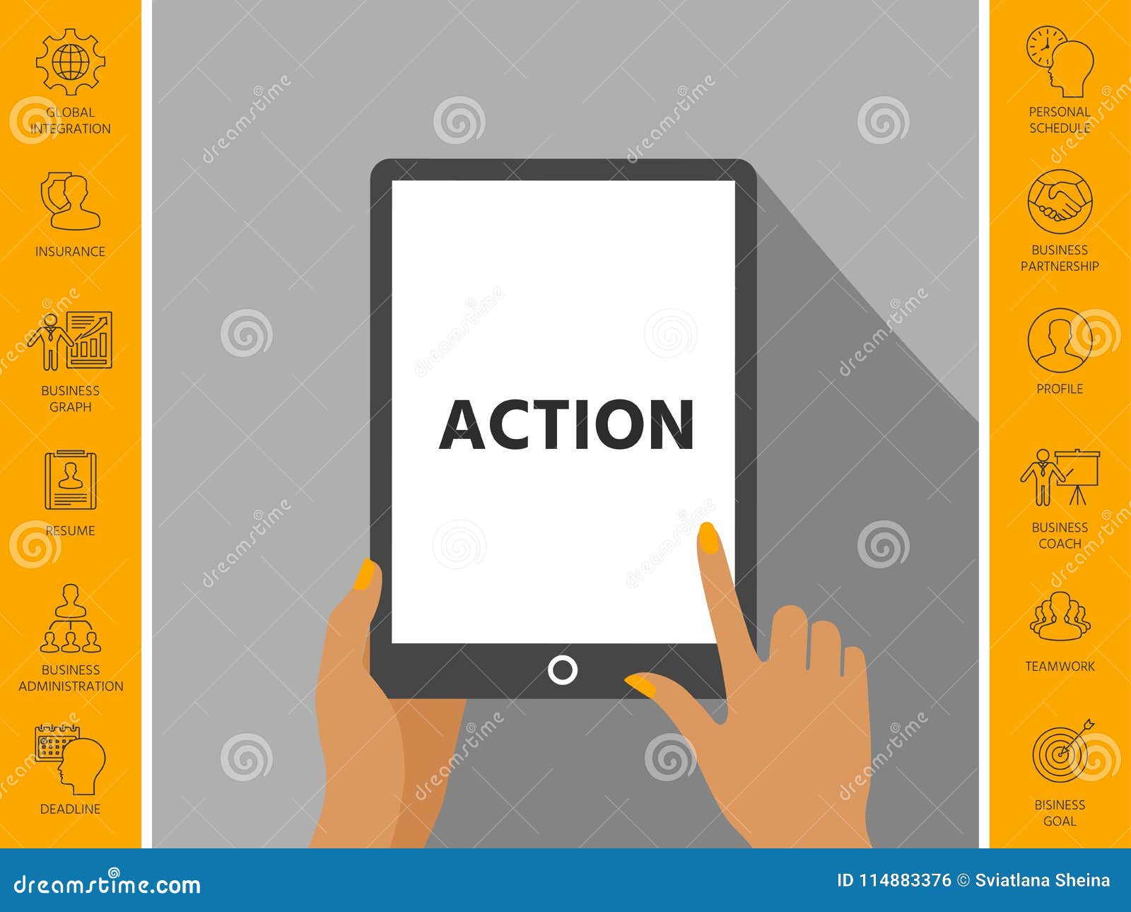 Symbole de bouton d'action illustration de vecteur. Illustration du ...