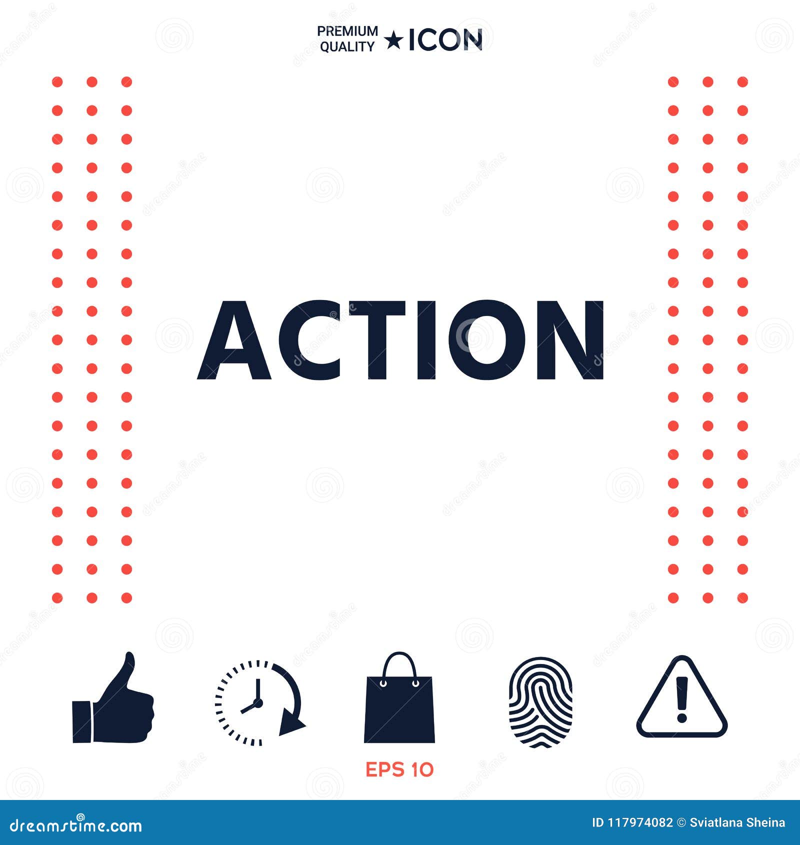 Symbole de bouton d'action illustration de vecteur. Illustration du ...