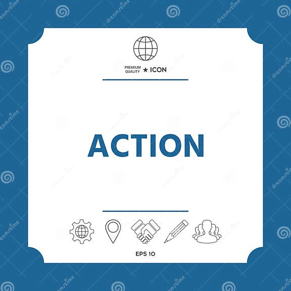 Symbole de bouton d'action illustration de vecteur. Illustration du ...