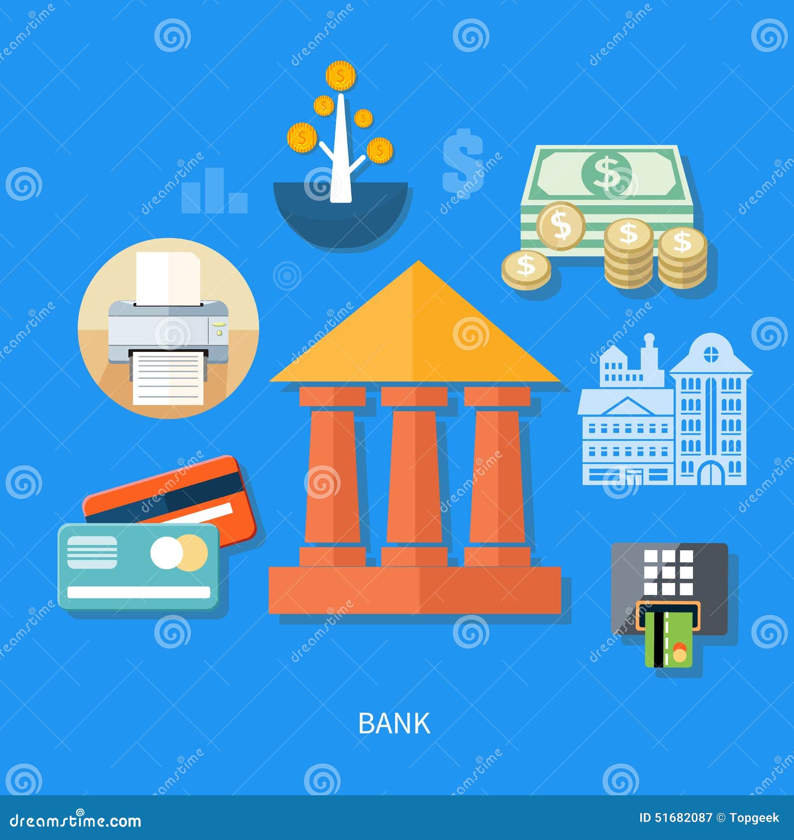 Symbole De Bureau De Banque Illustration de Vecteur - Illustration du ...