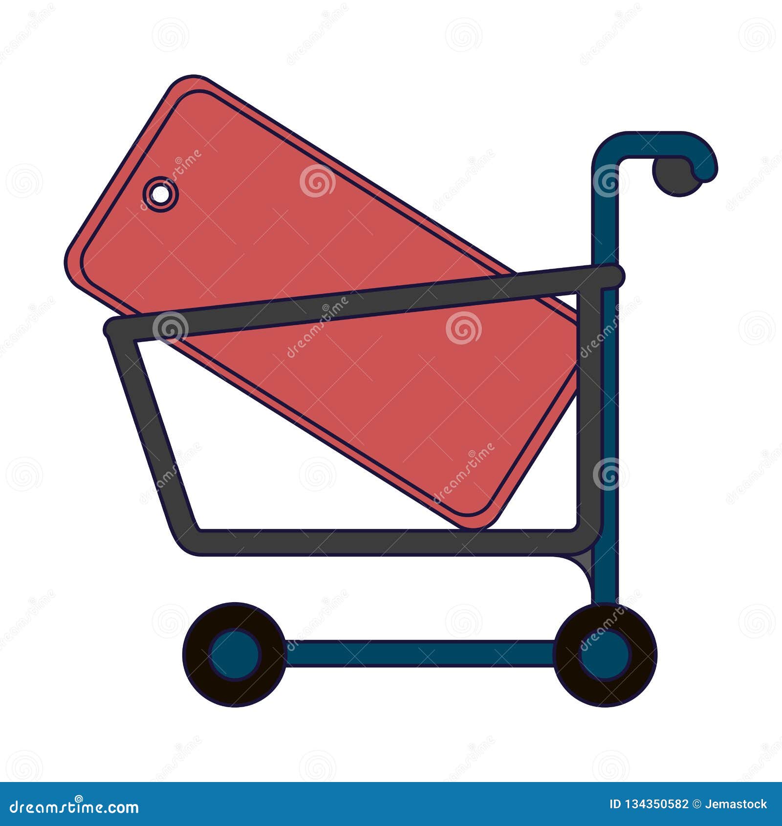 Symbole de caddie illustration de vecteur. Illustration du fond - 134350582