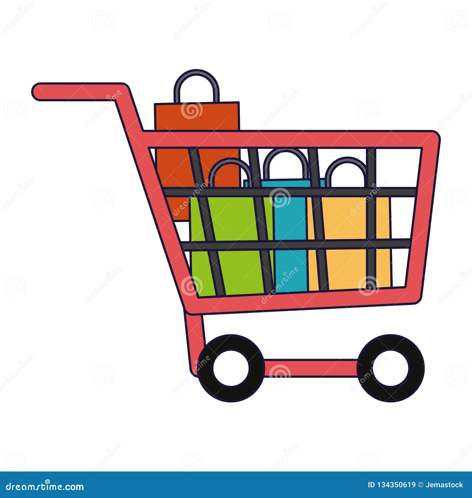 Symbole de caddie illustration de vecteur. Illustration du bouton ...