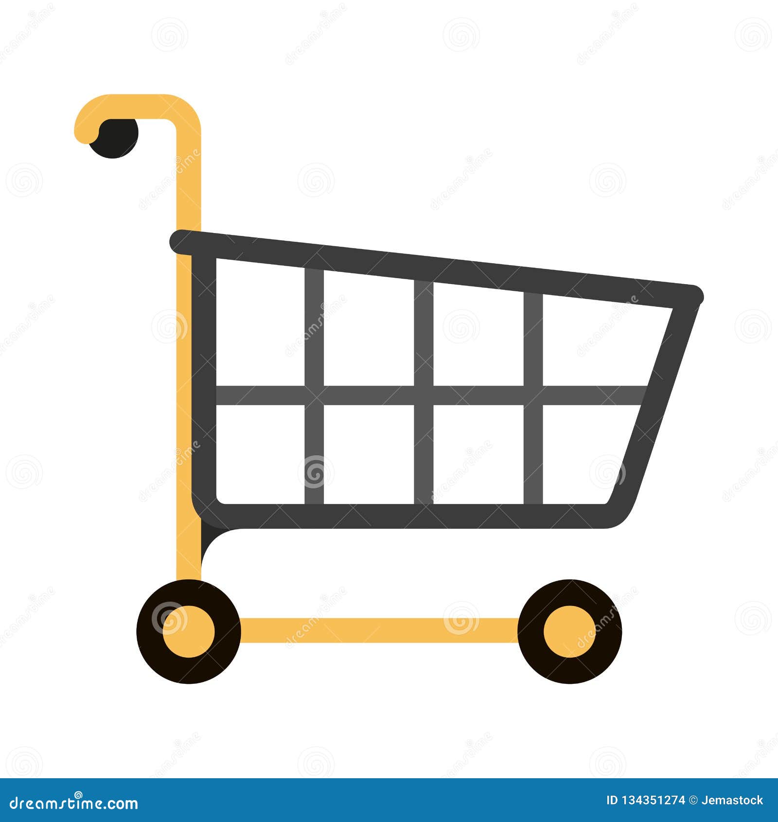 Symbole de caddie illustration de vecteur. Illustration du bouton ...