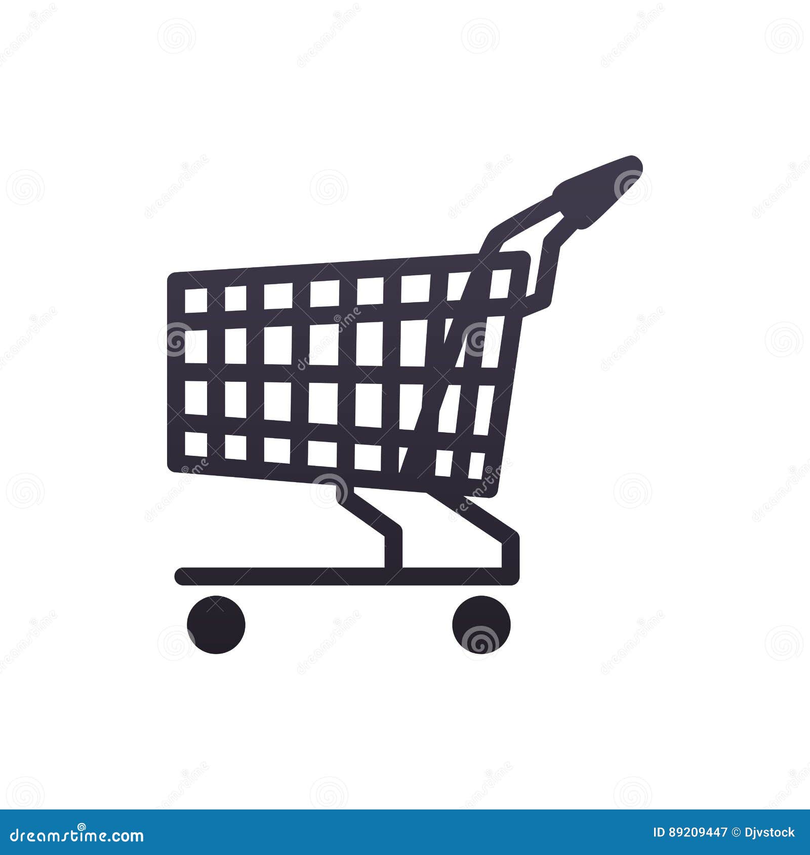 Symbole de caddie illustration stock. Illustration du vide - 89209447