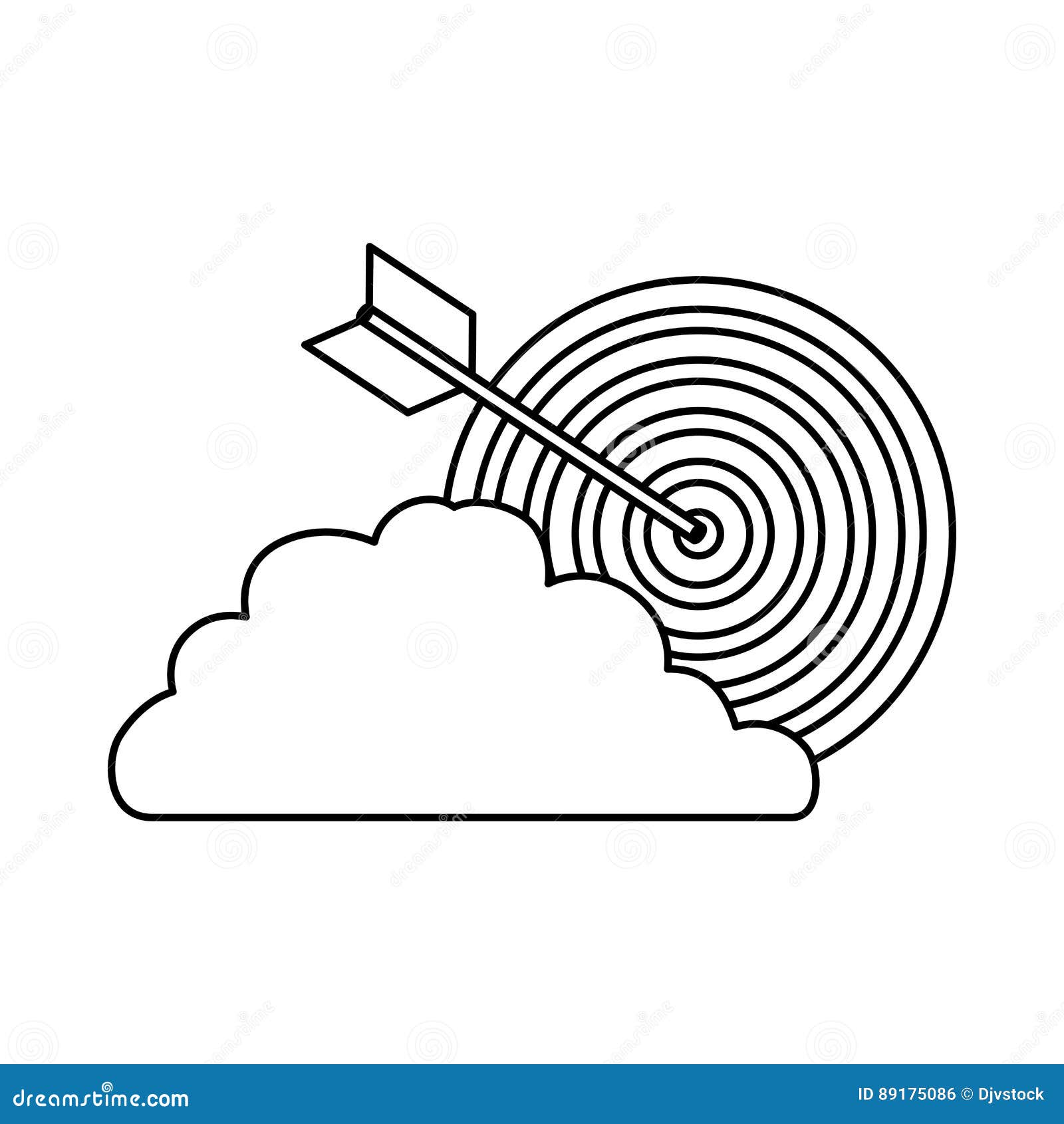 Symbole de cible de cible illustration stock. Illustration du noir ...