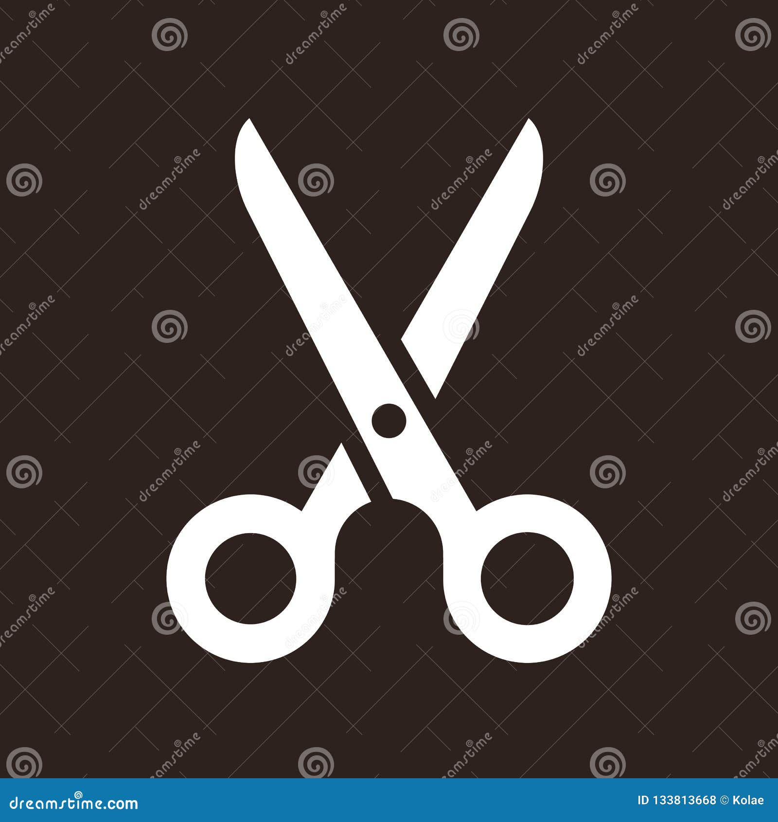 Symbole de ciseaux illustration de vecteur. Illustration du signe ...