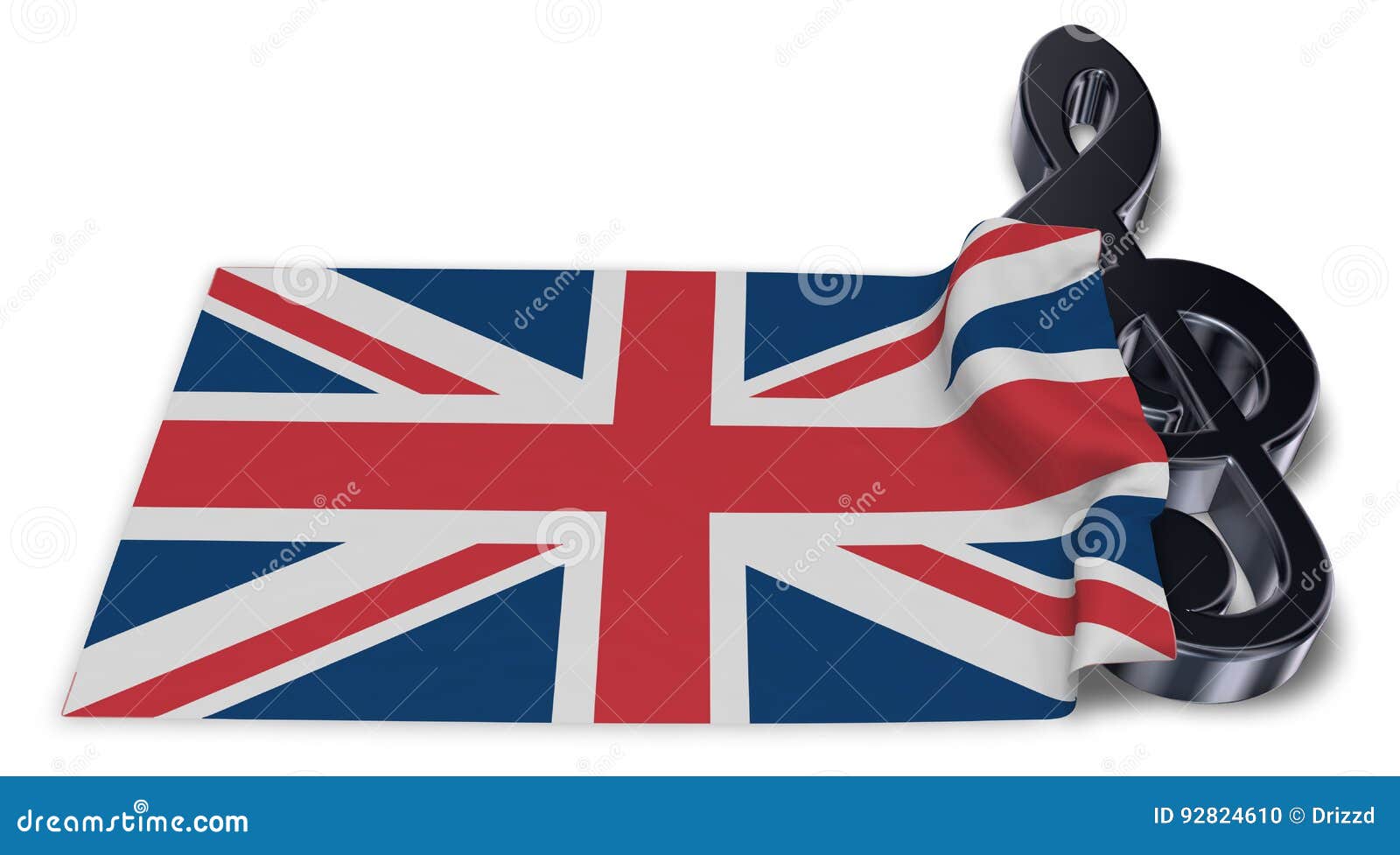Symbole De Clef Et Drapeau Du Royaume-Uni Illustration Stock ...