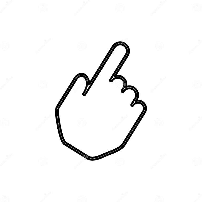 Symbole de clic de main illustration stock. Illustration du ...