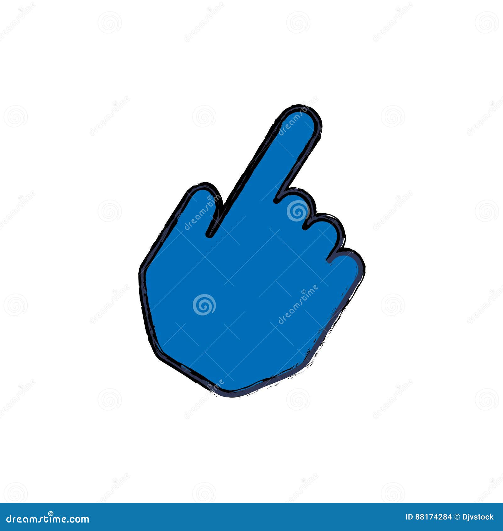 Symbole de clic de main illustration stock. Illustration du geste ...