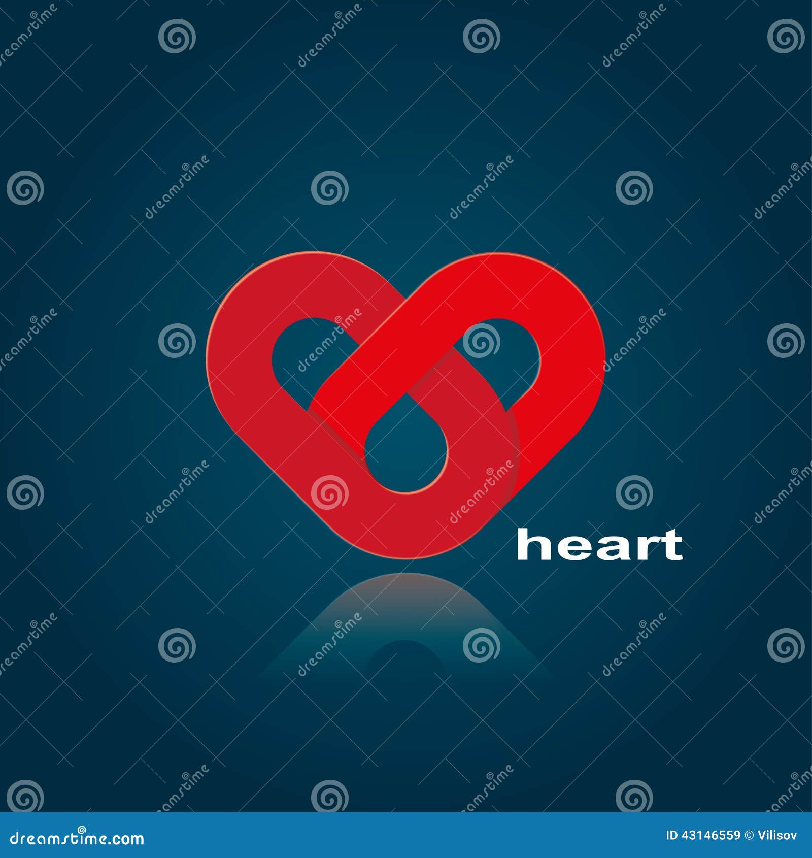 Symbole de coeur rouge illustration de vecteur. Illustration du ...