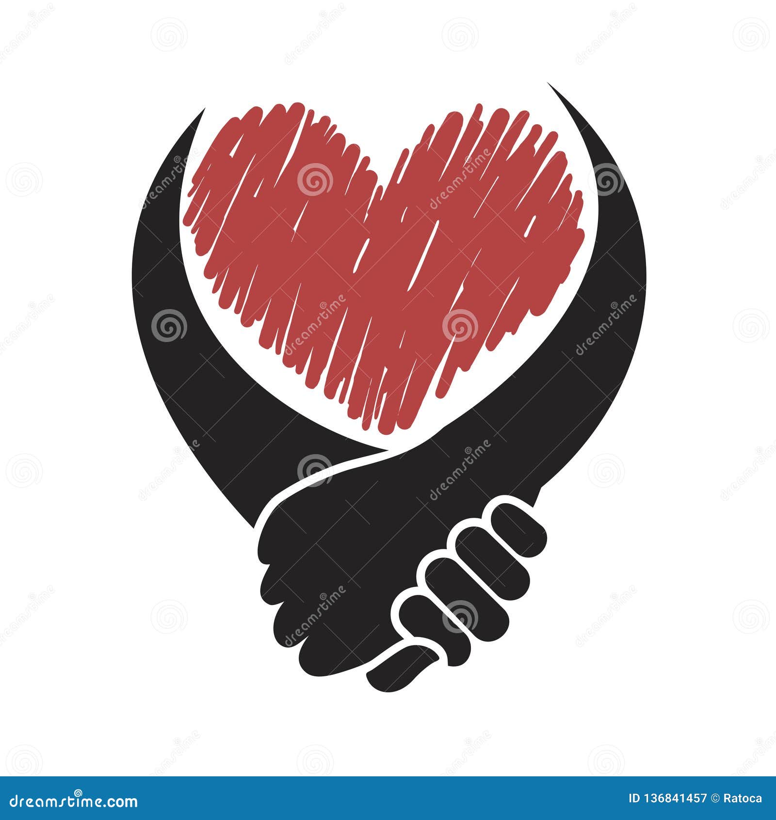 Symbole De Coeur De Solidarité Illustration de Vecteur - Illustration ...