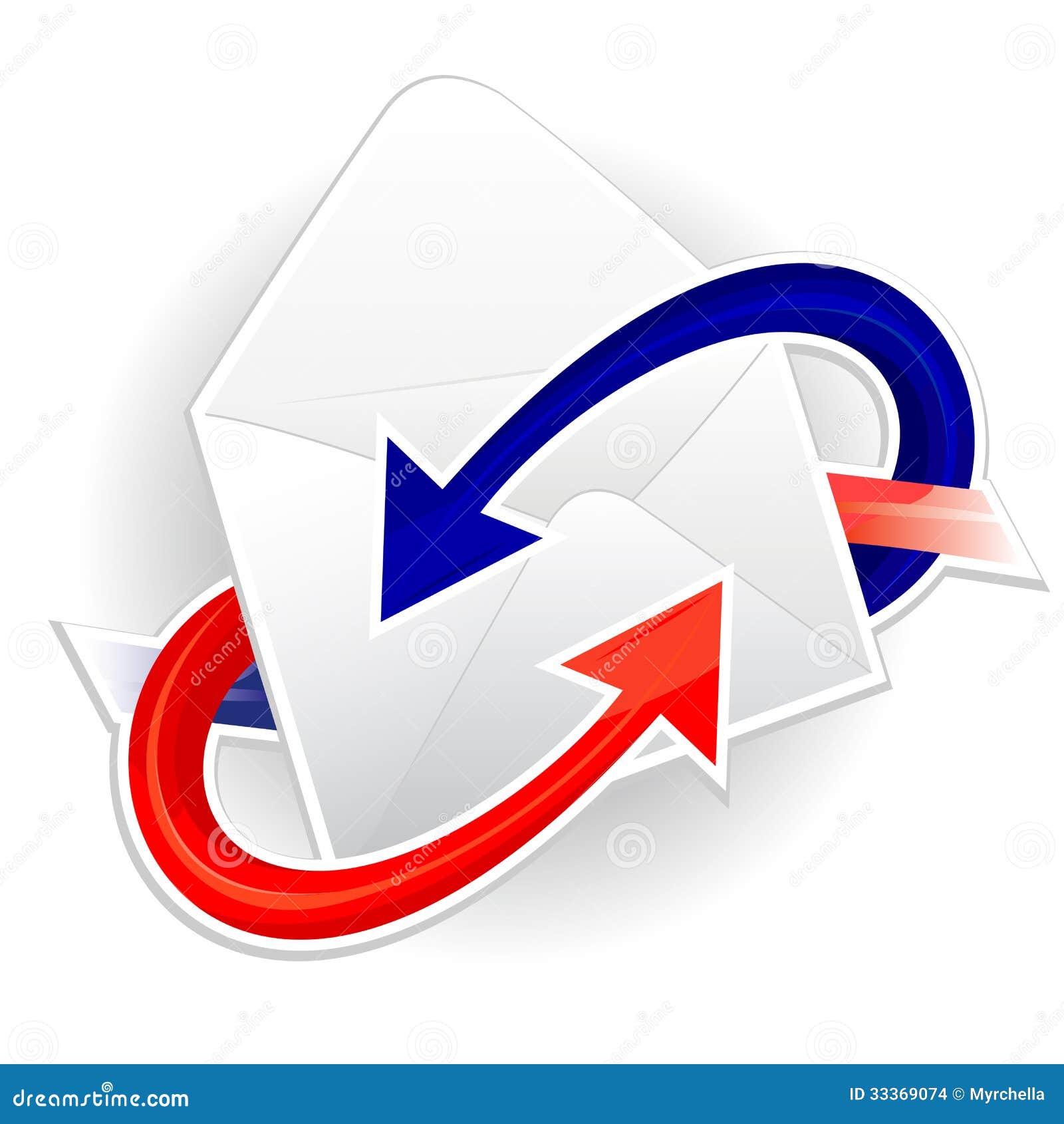 Symbole De Courrier Entrant Et Sortant Illustration de Vecteur ...