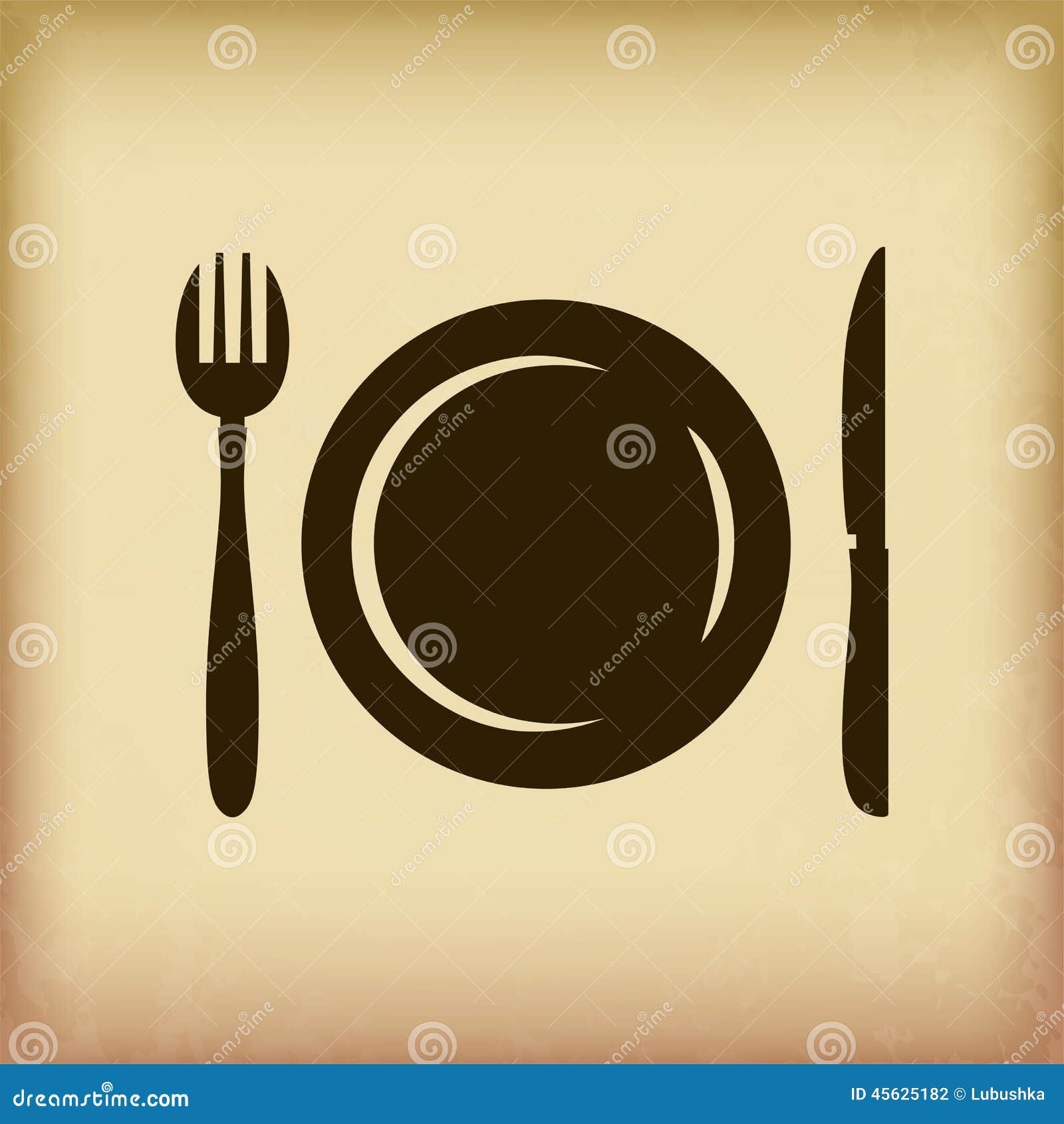 Symbole de couverts illustration de vecteur. Illustration du emblème ...