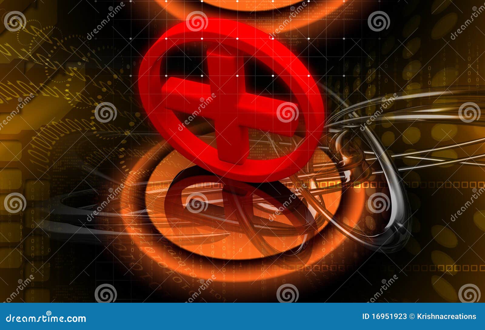 Symbole de Croix-Rouge illustration stock. Illustration du effets ...