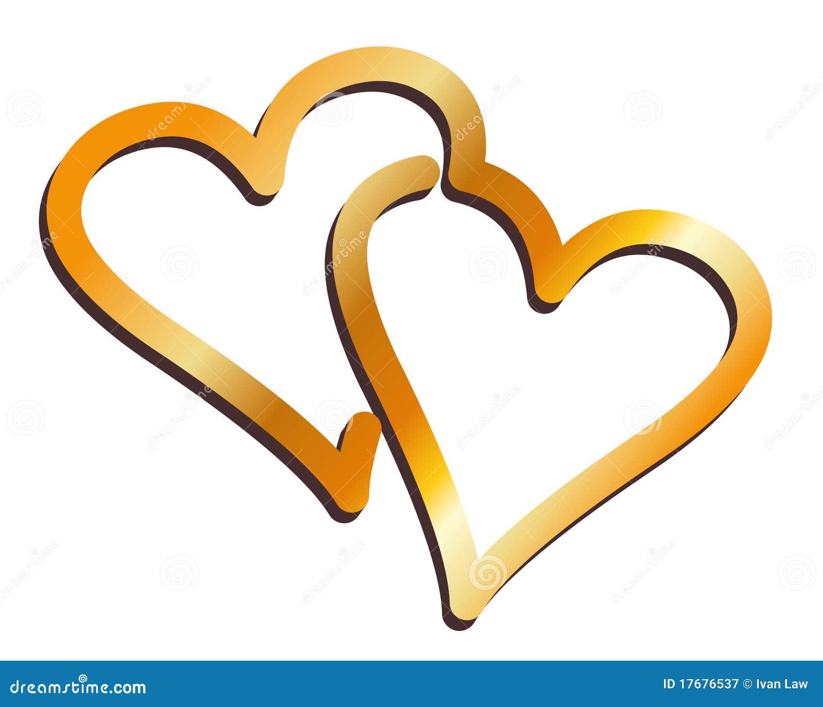 Symbole de deux coeurs illustration de vecteur. Illustration du bijou ...