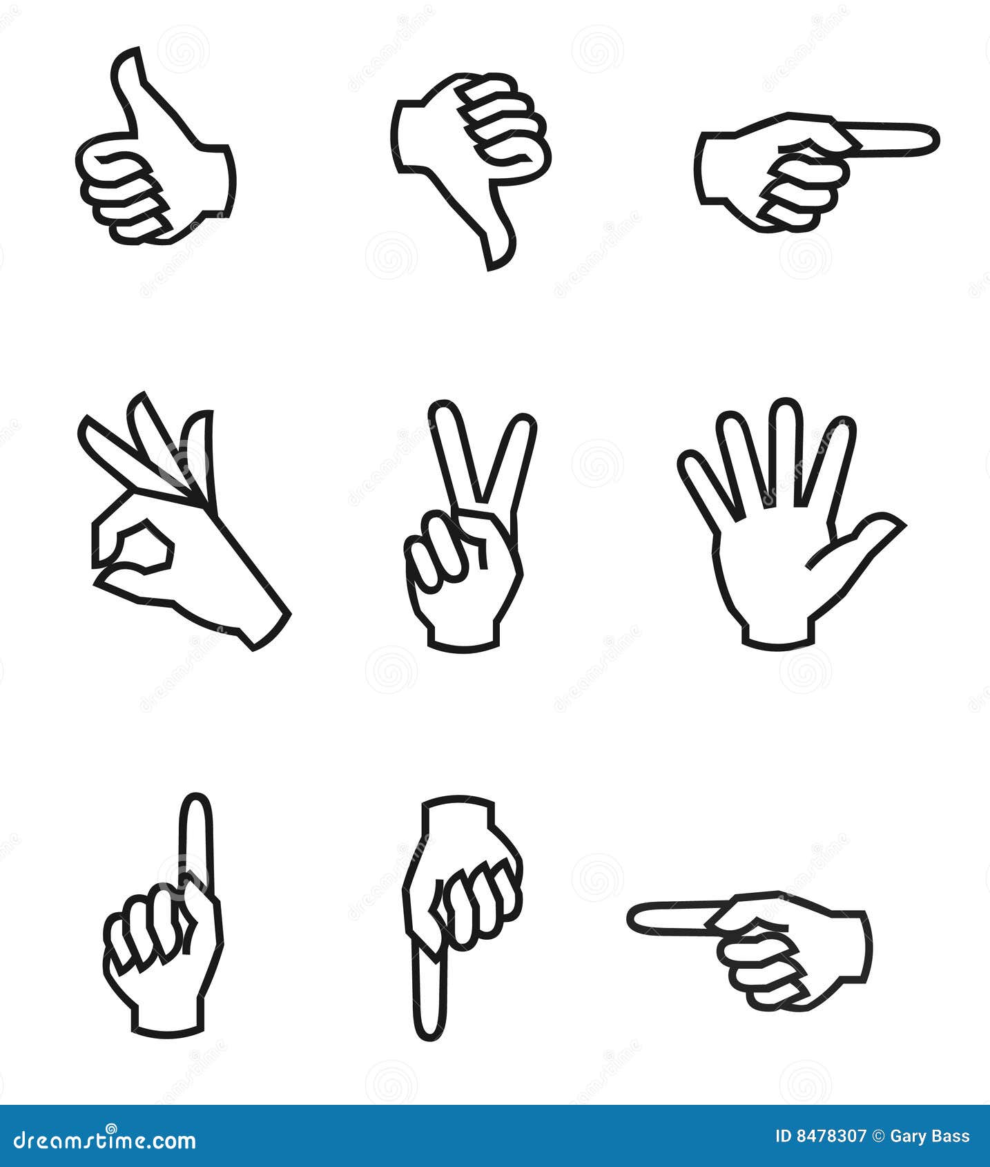 Symbole de doigts illustration stock. Illustration du doigts - 8478307