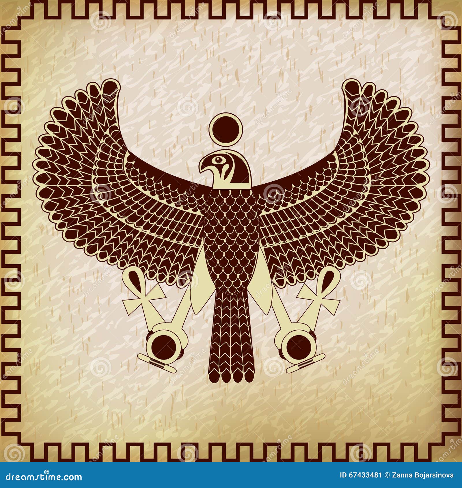 Symbole de faucon de Horus illustration de vecteur. Illustration du ...