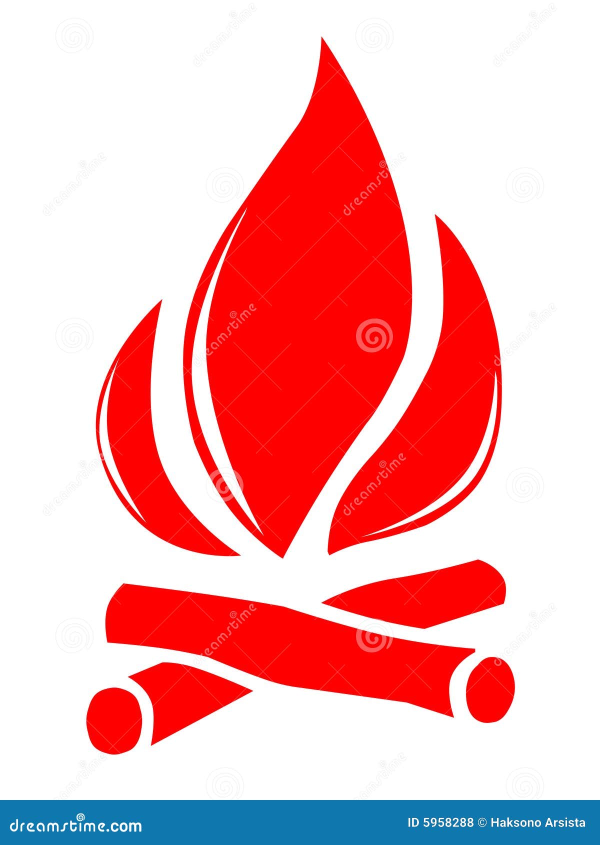 Symbole de feu illustration stock. Illustration du chaud - 5958288