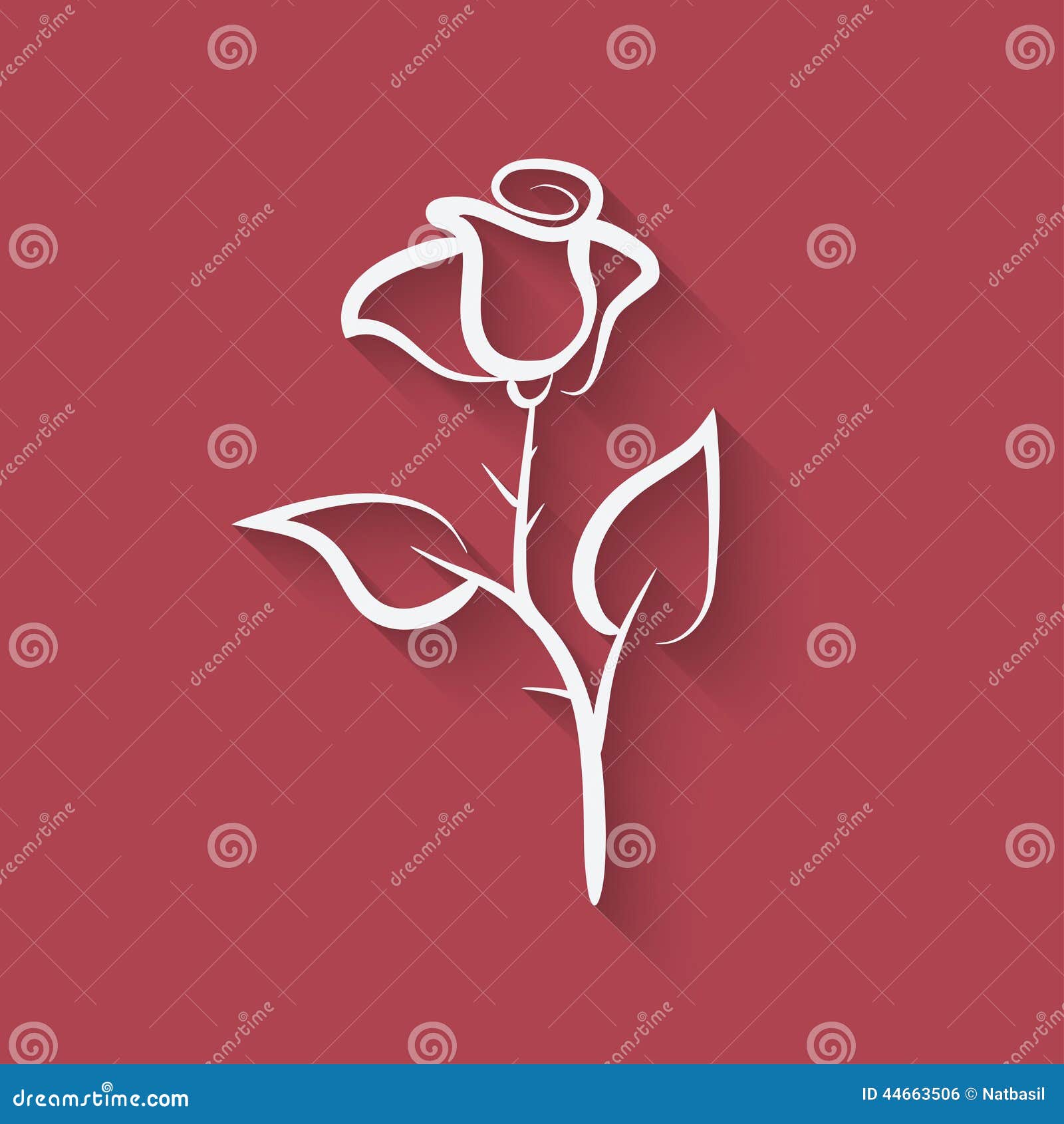 Symbole de fleur de Rose illustration de vecteur. Illustration du ...