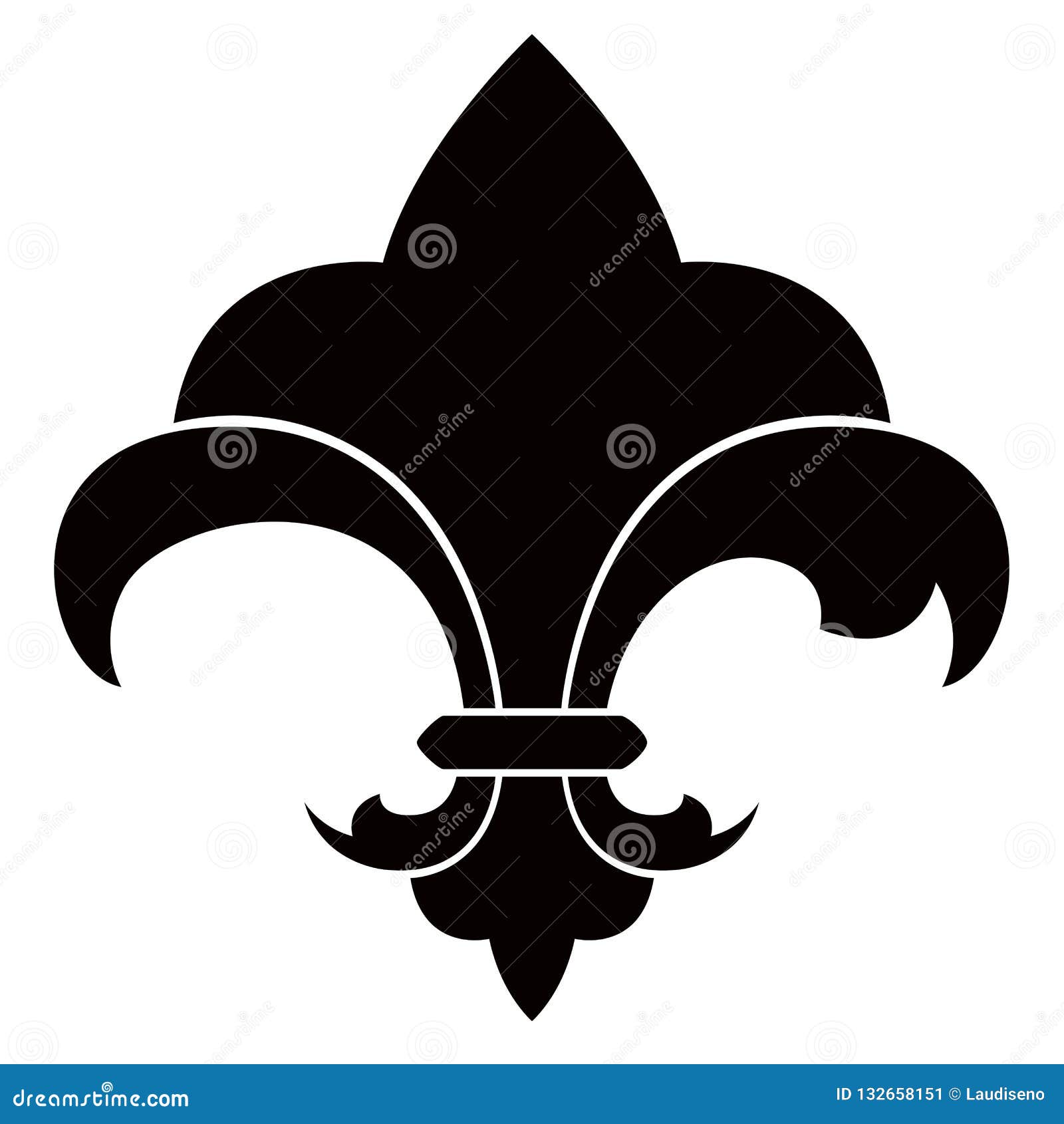 Symbole de Fleur de lys illustration de vecteur. Illustration du ...