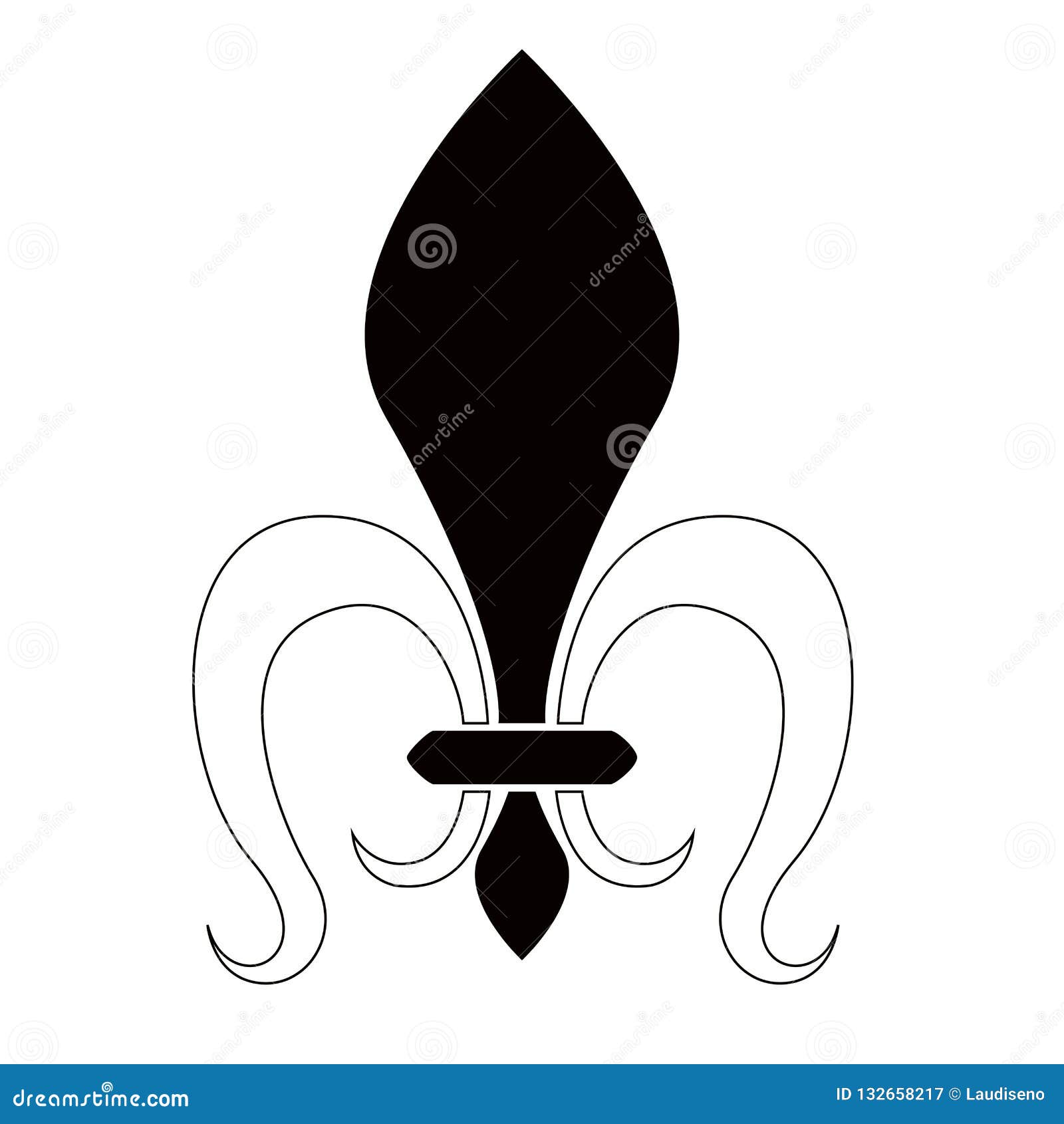 Symbole de Fleur de lys illustration de vecteur. Illustration du ...
