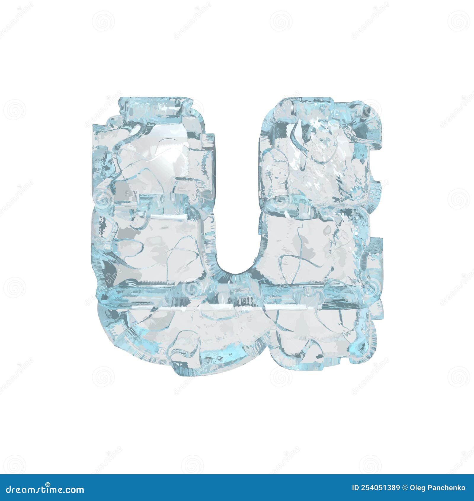 Symbole De Glace 3d. Lettre U Illustration de Vecteur - Illustration du ...
