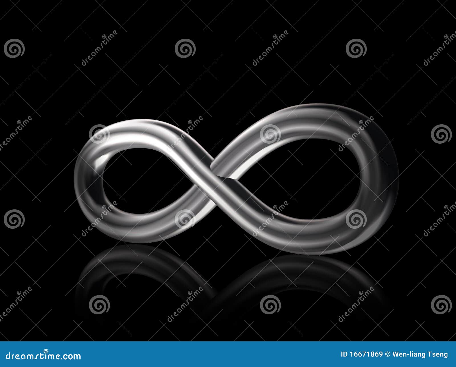 Symbole de l'infini 3D illustration stock. Illustration du clair - 16671869
