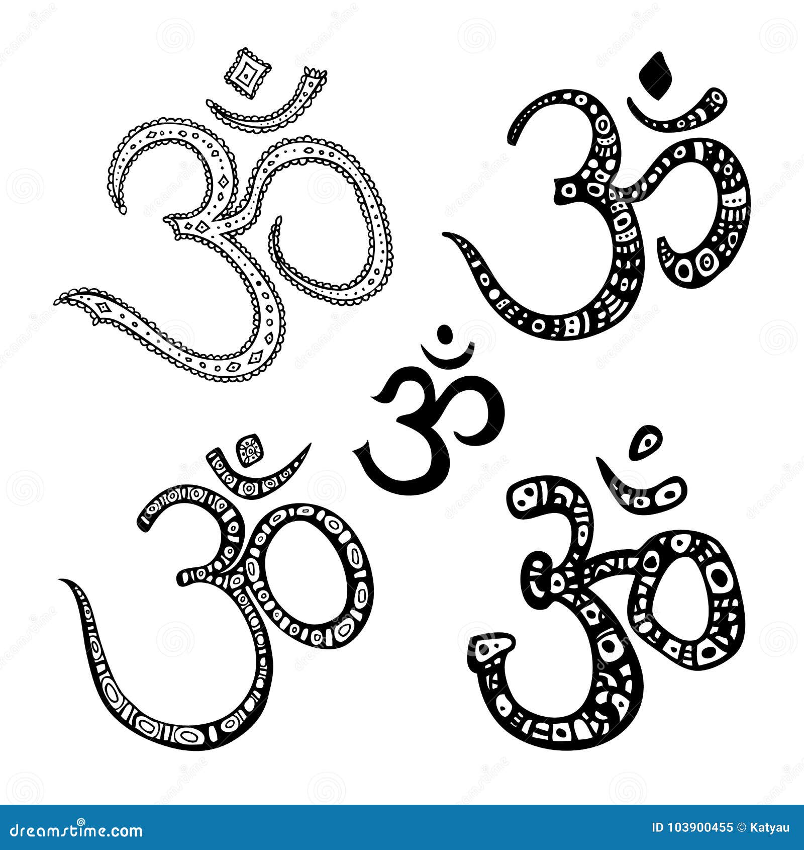 Symbole de l'OM Aum, ohm illustration stock. Illustration du chanceux ...