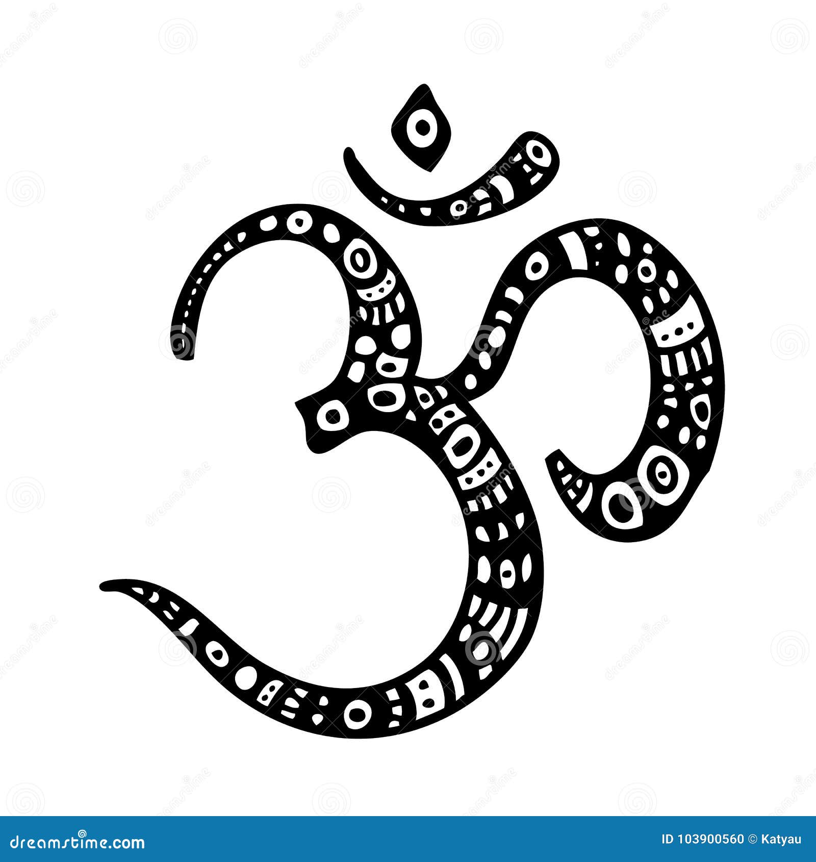 Symbole de l'OM Aum, ohm illustration stock. Illustration du esprit ...