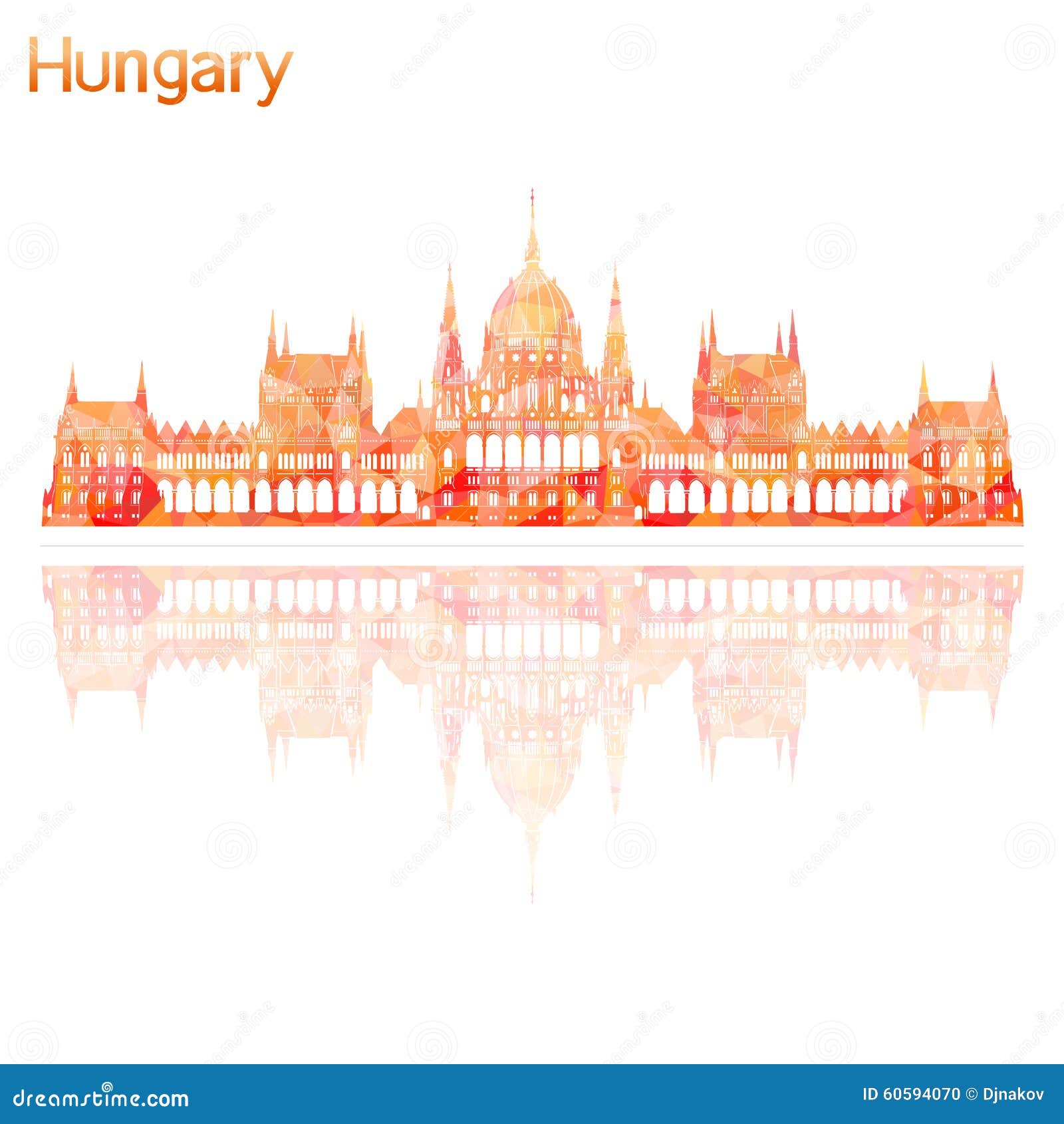 Symbole de la Hongrie illustration de vecteur. Illustration du touriste ...