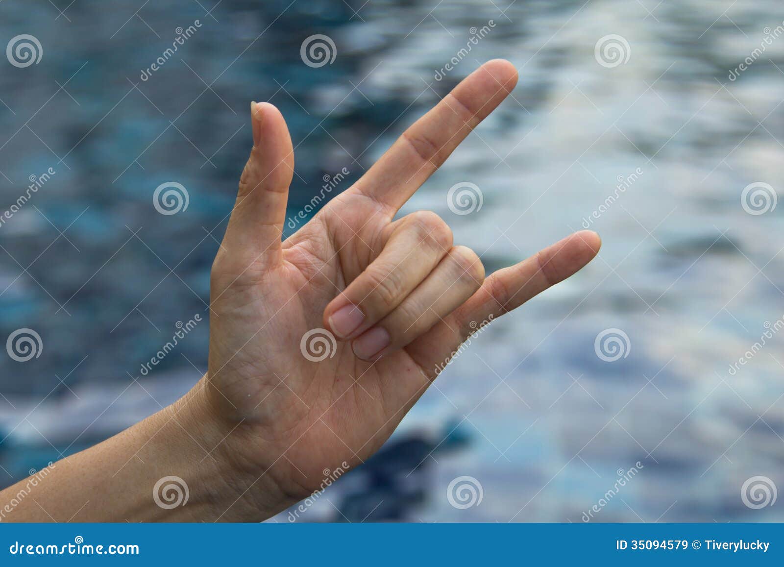 Symbole de la main image stock. Image du bleu, ressource - 35094579