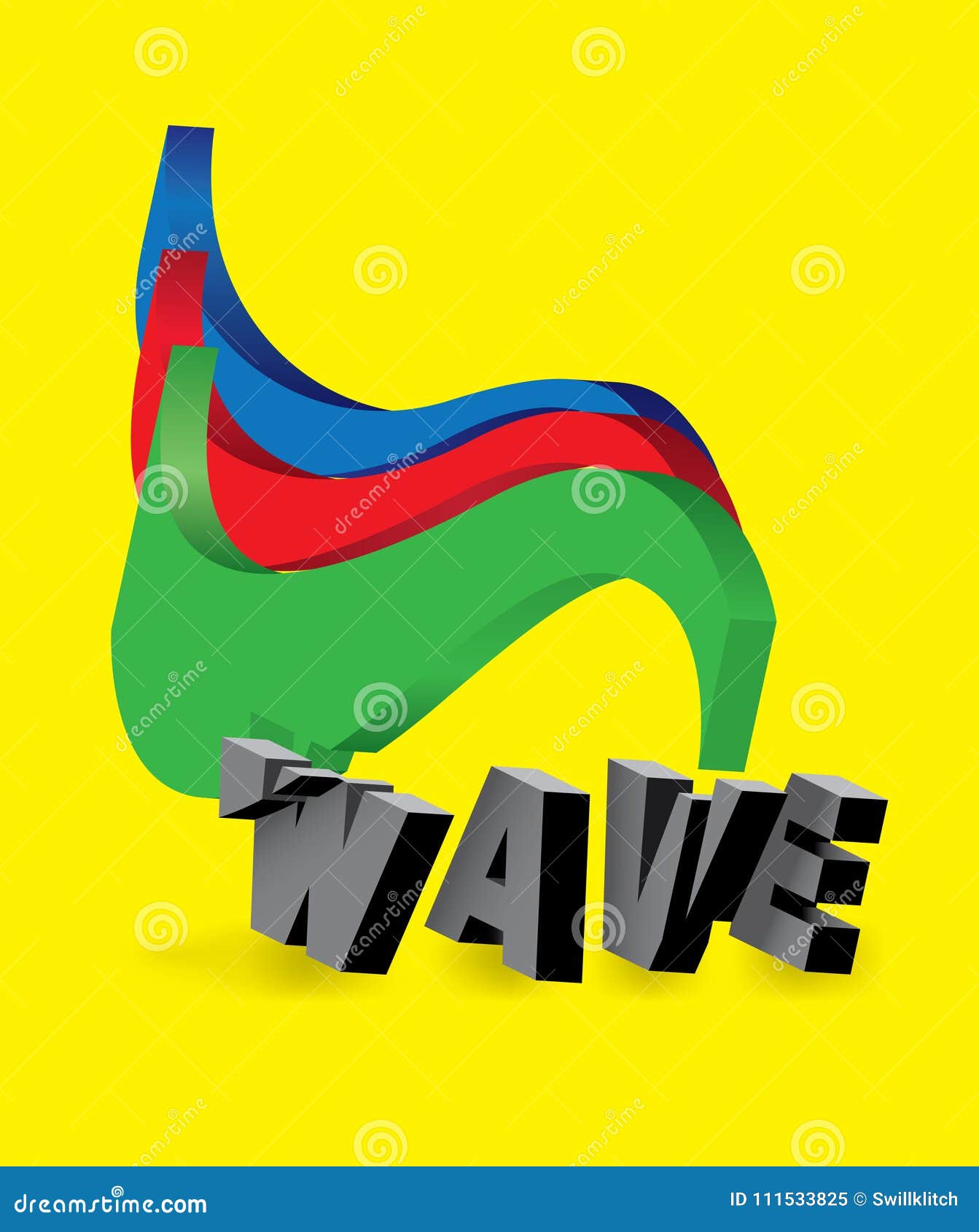 Symbole de la vague 3D illustration de vecteur. Illustration du neuf ...