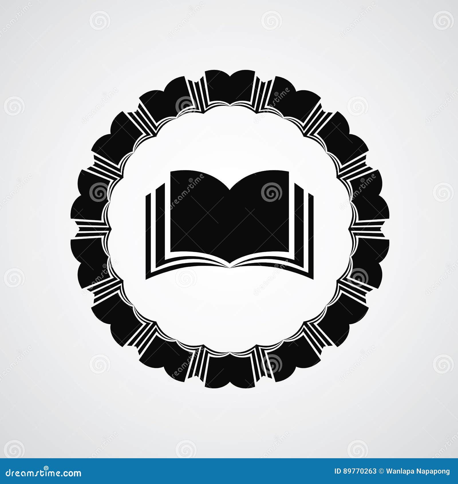 Symbole De Livre De Vecteur Illustration de Vecteur - Illustration du ...