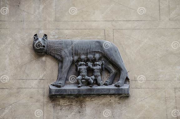 Symbole de loup de Rome photo stock. Image du métallique - 60114122