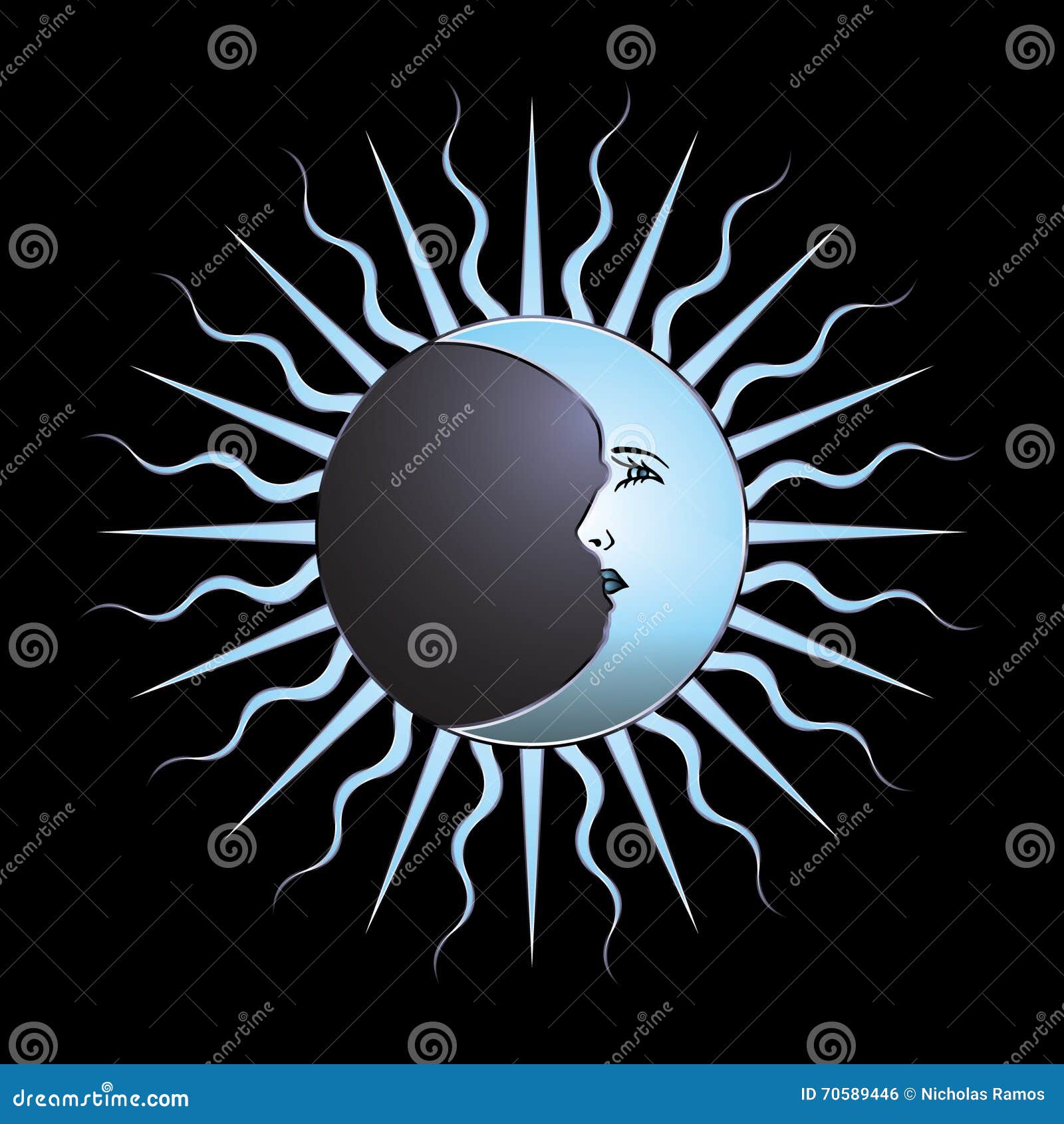 Symbole de lune illustration stock. Illustration du symbole - 70589446