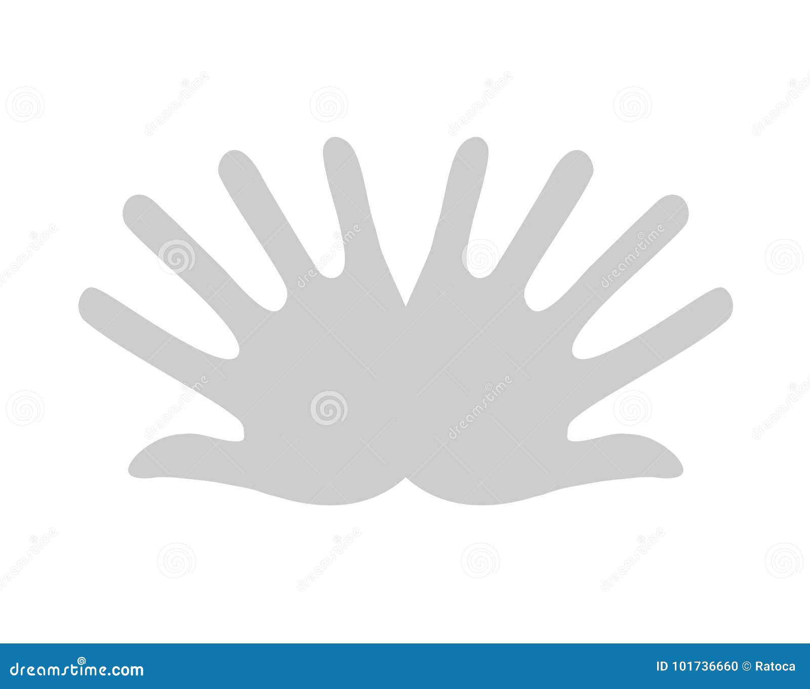 Symbole de main illustration de vecteur. Illustration of doigt - 101736660