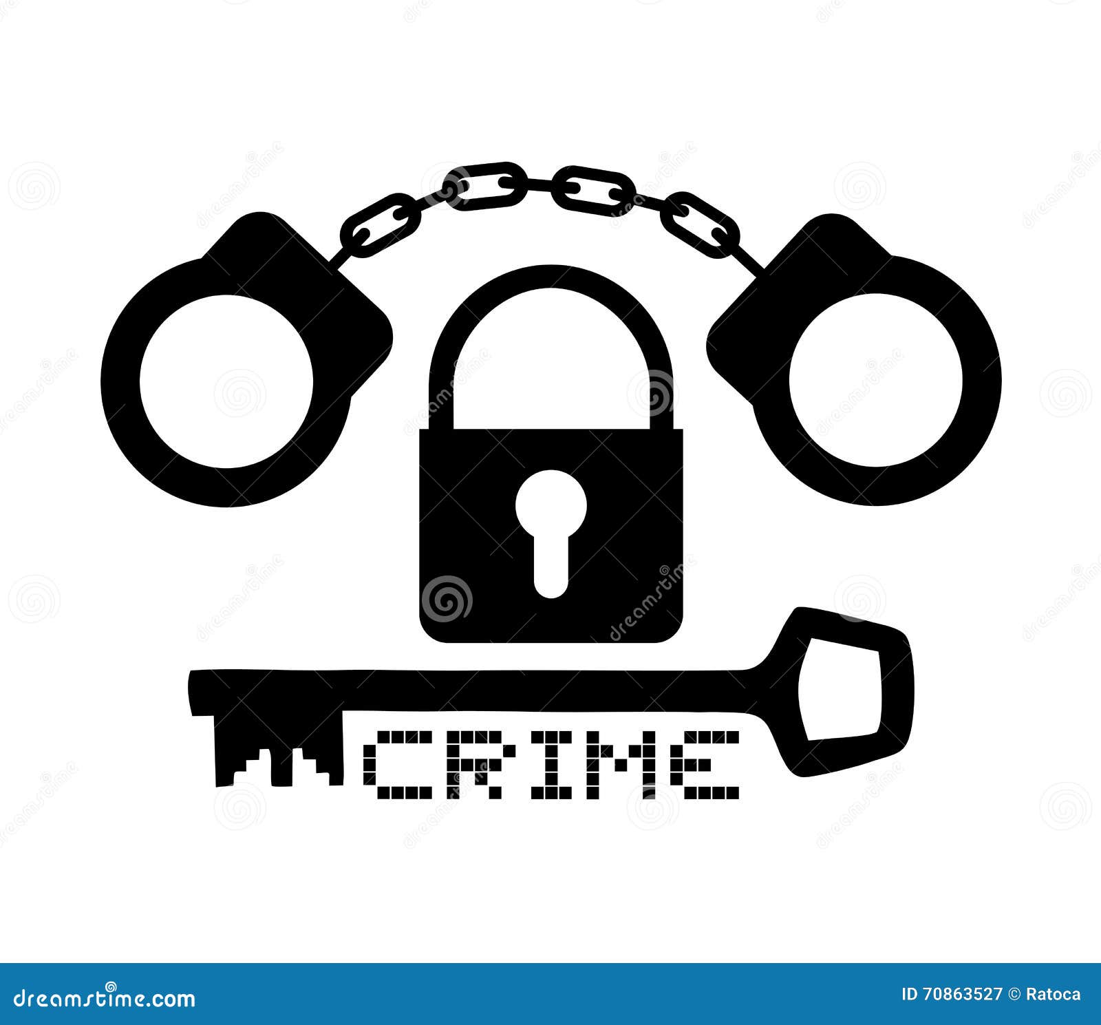 Symbole de menotte illustration de vecteur. Illustration du prison ...